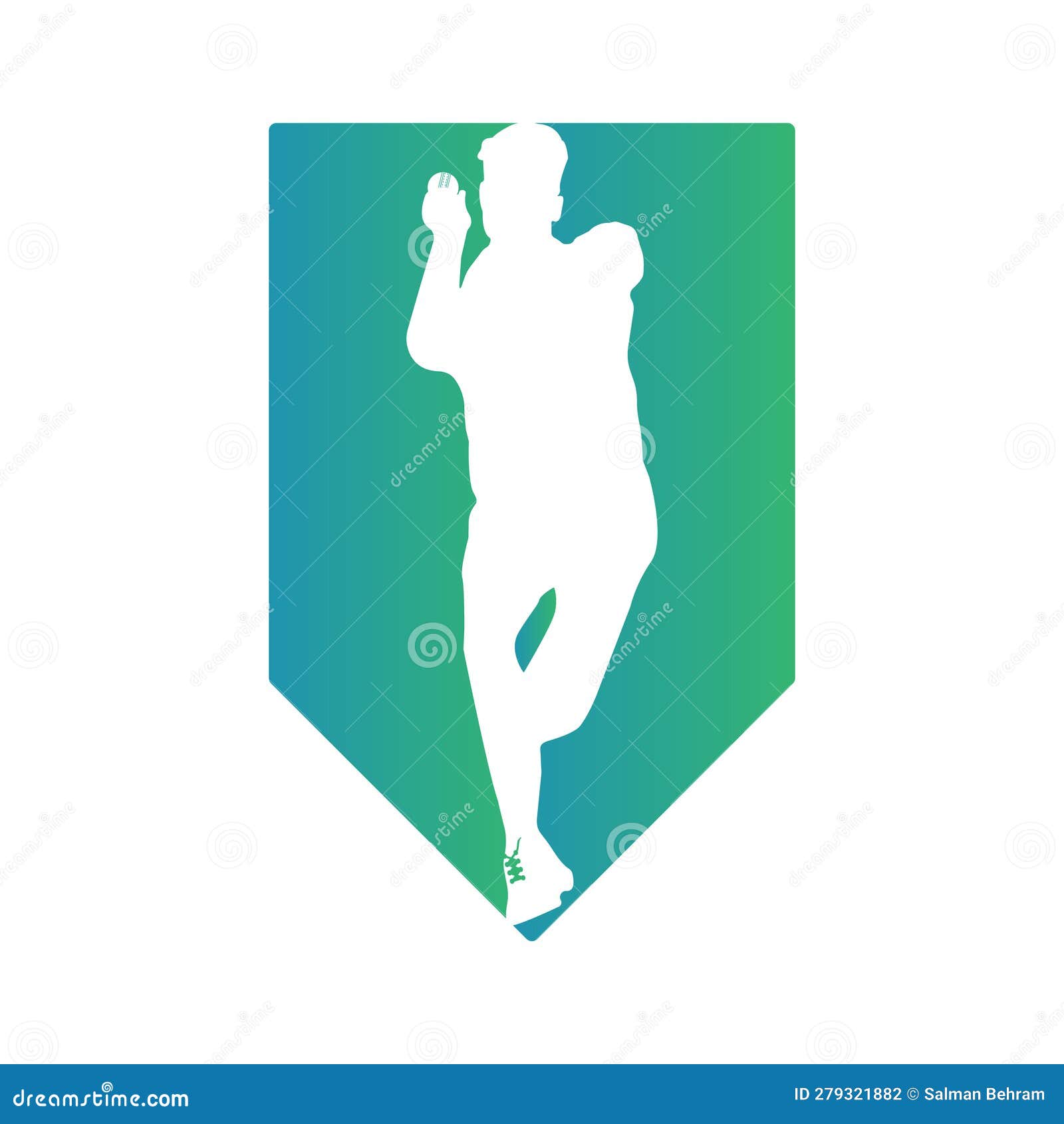 Cricket Fast Bowler Bowling Ball Front Cartoon Royalty-Free Stock Photo ...