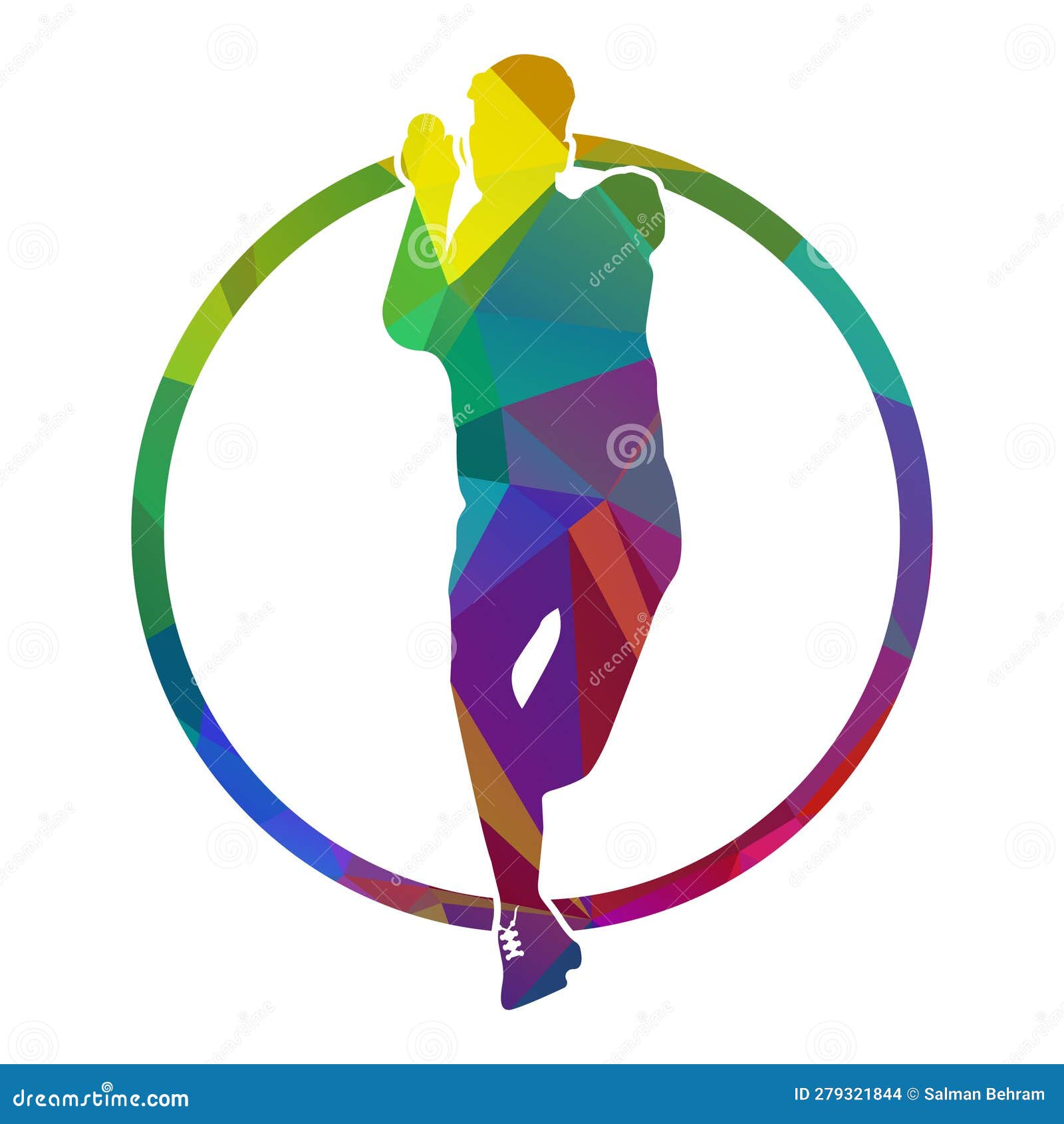 Cricket Bowling Fast Bowler Vector Illustration Stock Vector ...