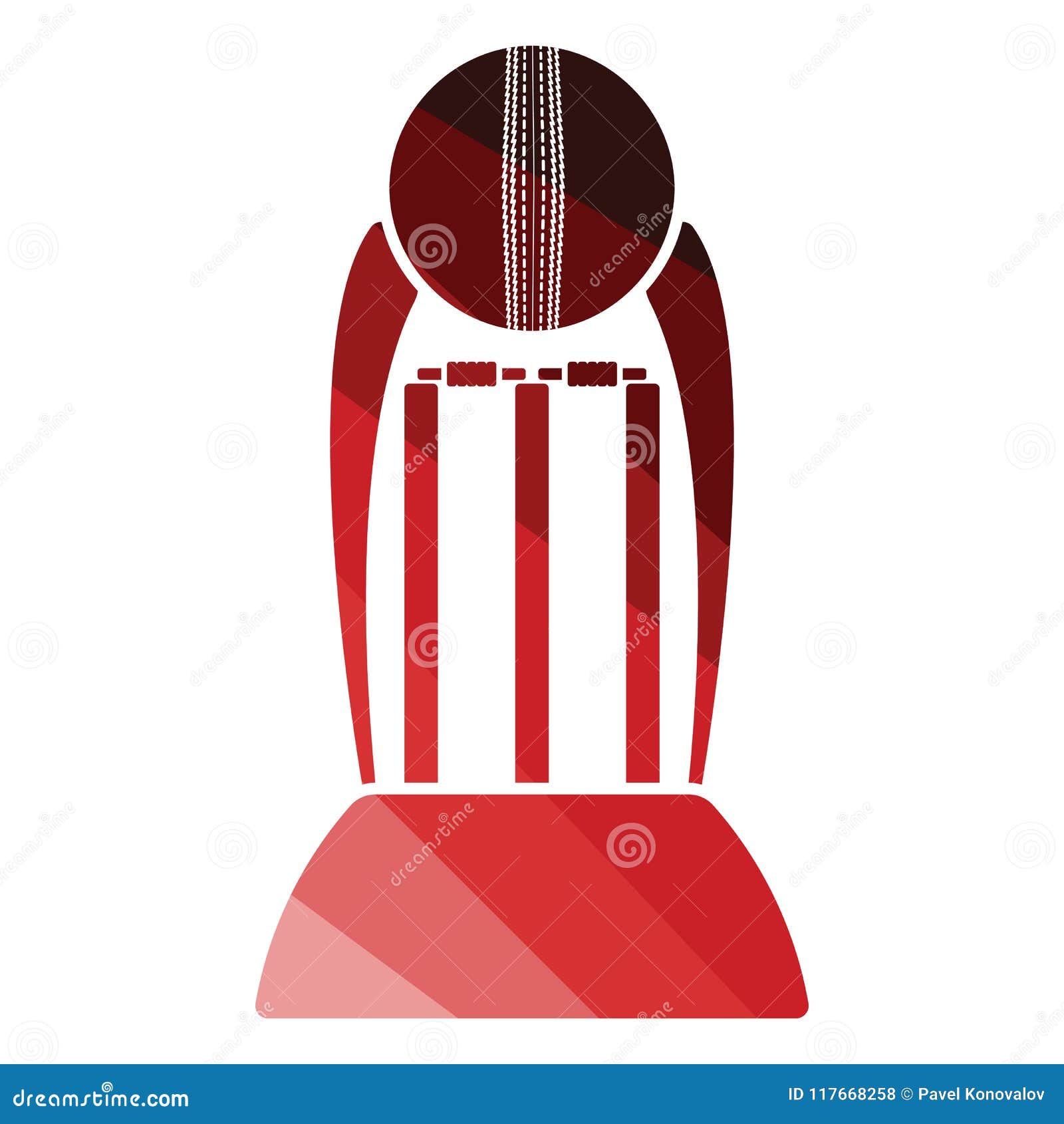 Cricket cup icon stock vector. Illustration of pitch - 117668258