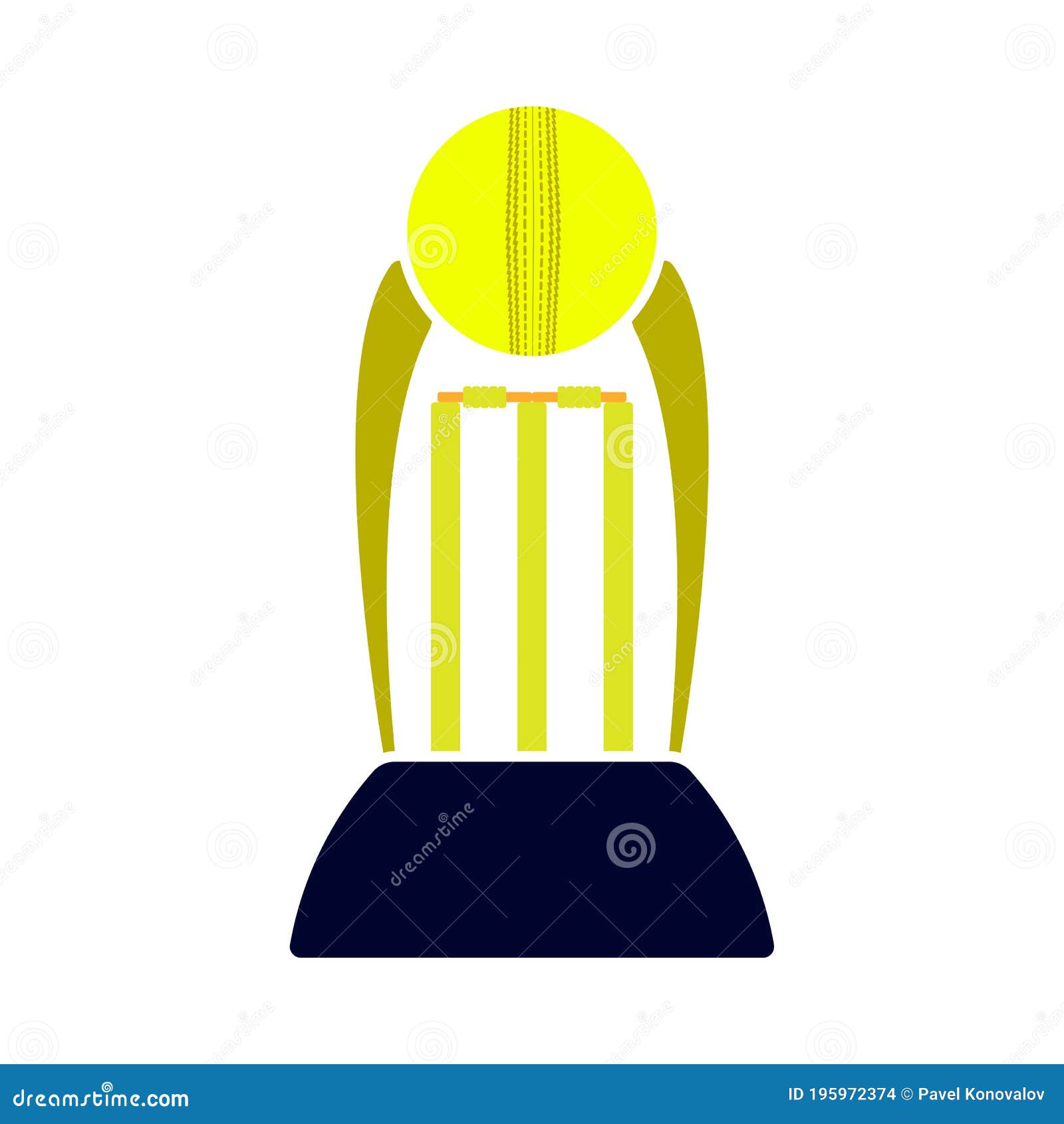 Cricket Cup Icon stock vector. Illustration of contest - 195972374