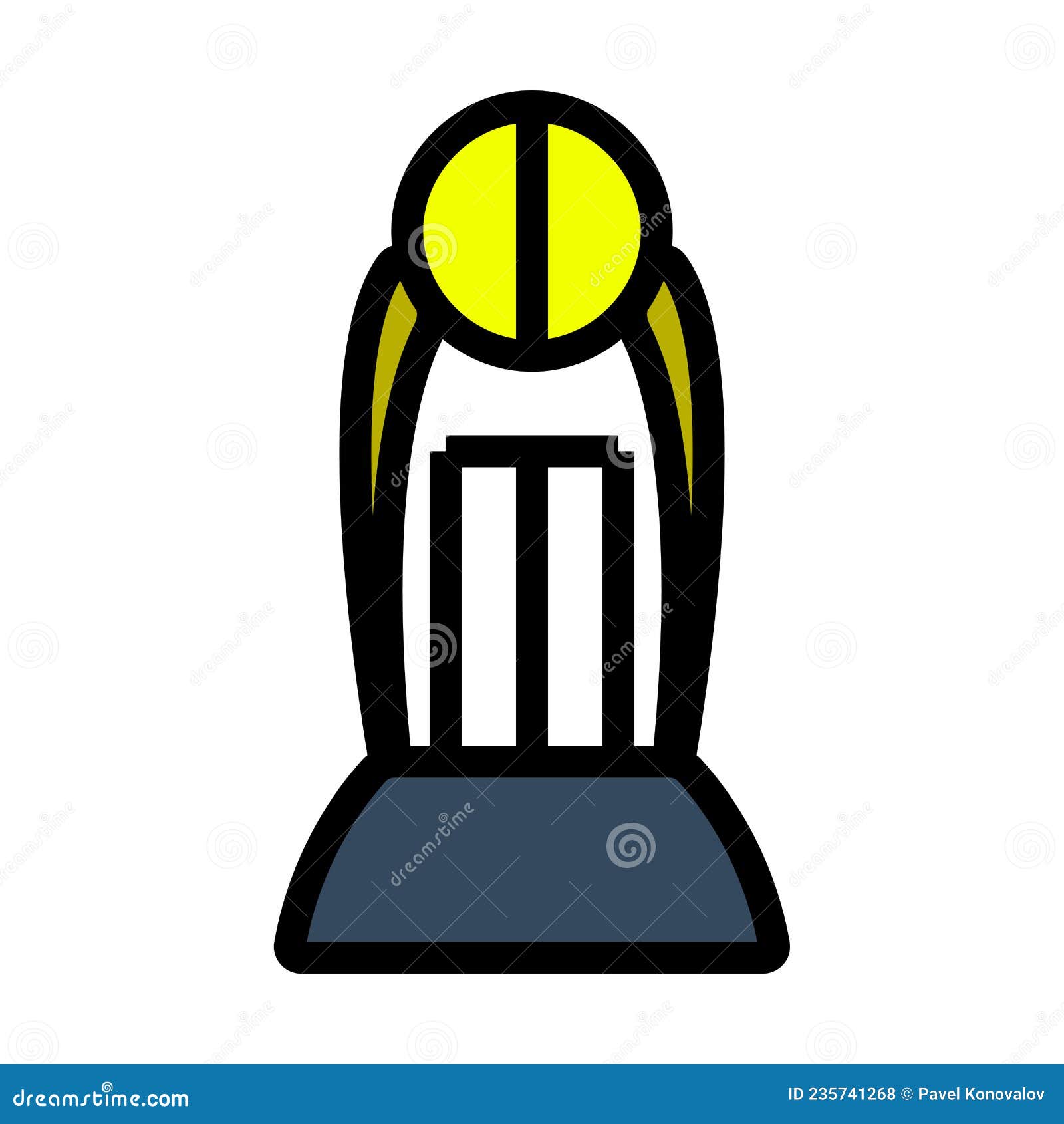 Cricket Cup Icon stock vector. Illustration of shiny - 235741268