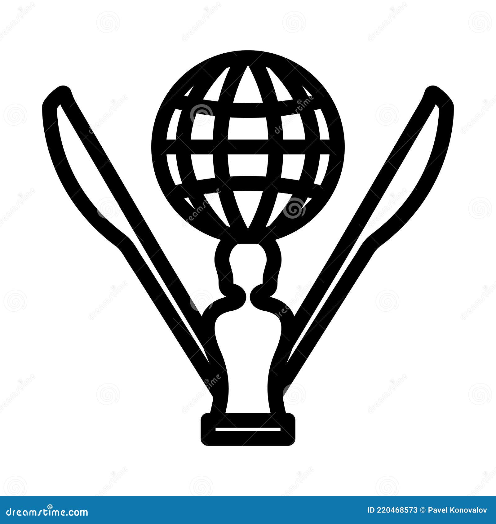 Cricket Cup Icon stock vector. Illustration of contest - 220468573