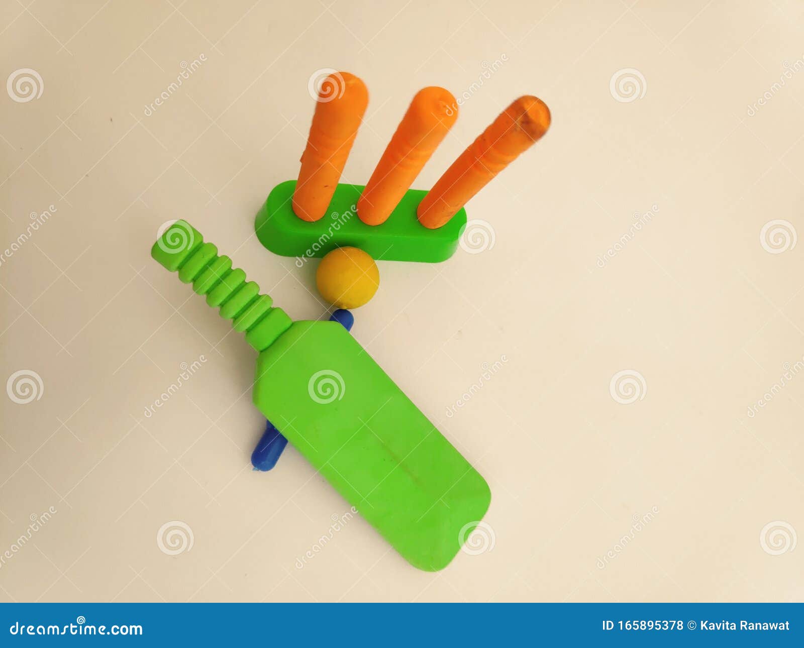 Cricket Equipment Bat Ball and Wicket Stock Photo - Image of colors ...