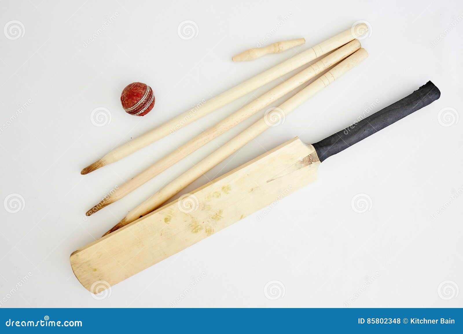 Cricket Equipment stock photo. Image of test, stumped - 85802348