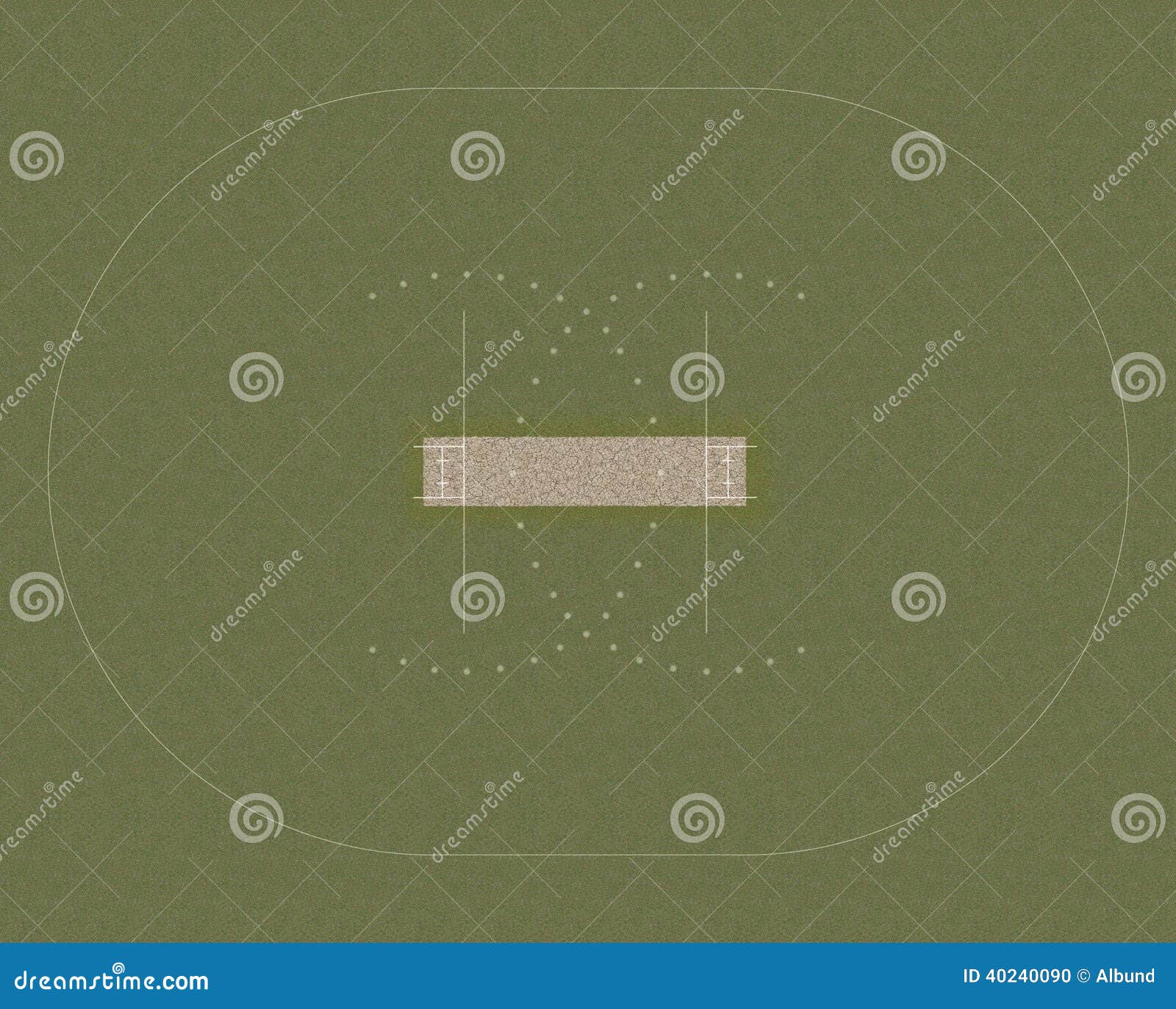 Cricket Field Layout stock illustration. Illustration of vibrant - 40240090