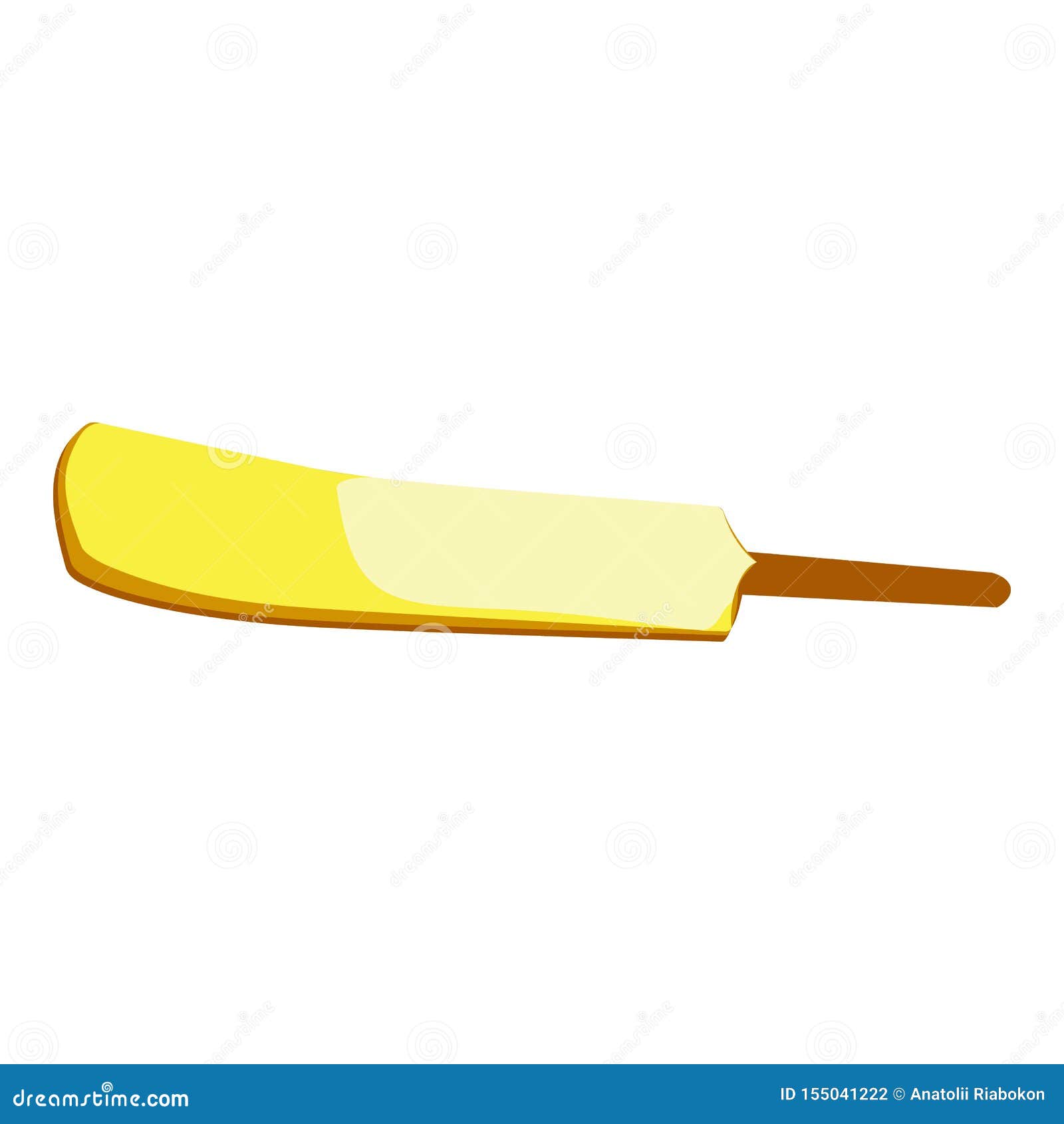 Cricket Gold Bat Icon, Cartoon Style Stock Vector - Illustration of ...