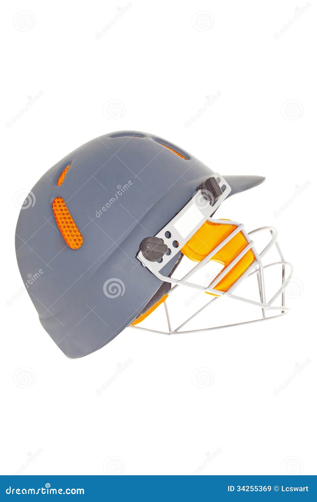 Cricket Helmet with Protective Face Guard Stock Image - Image of ...