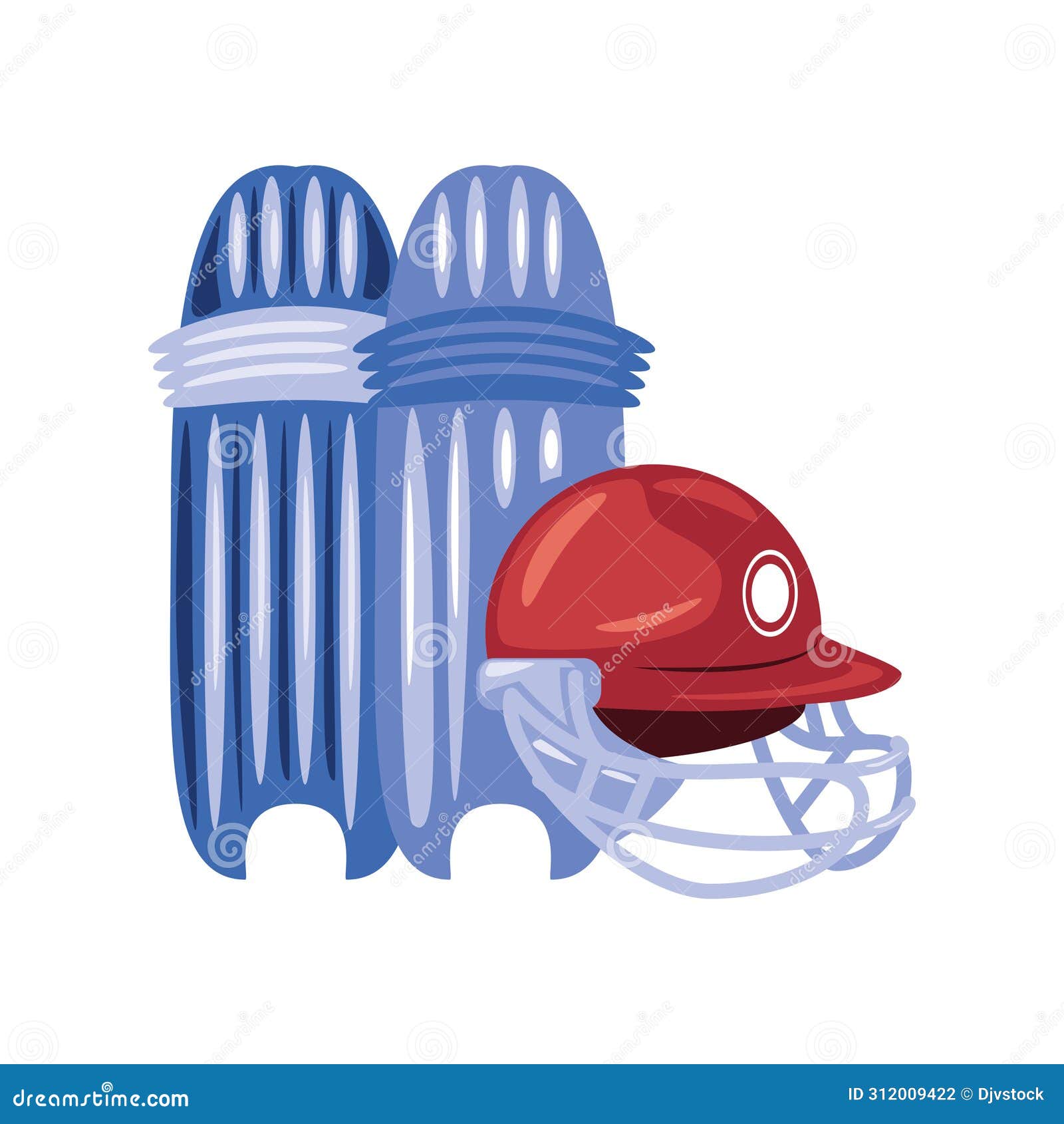 Cricket helmet uniform stock vector. Illustration of isolated - 312009422