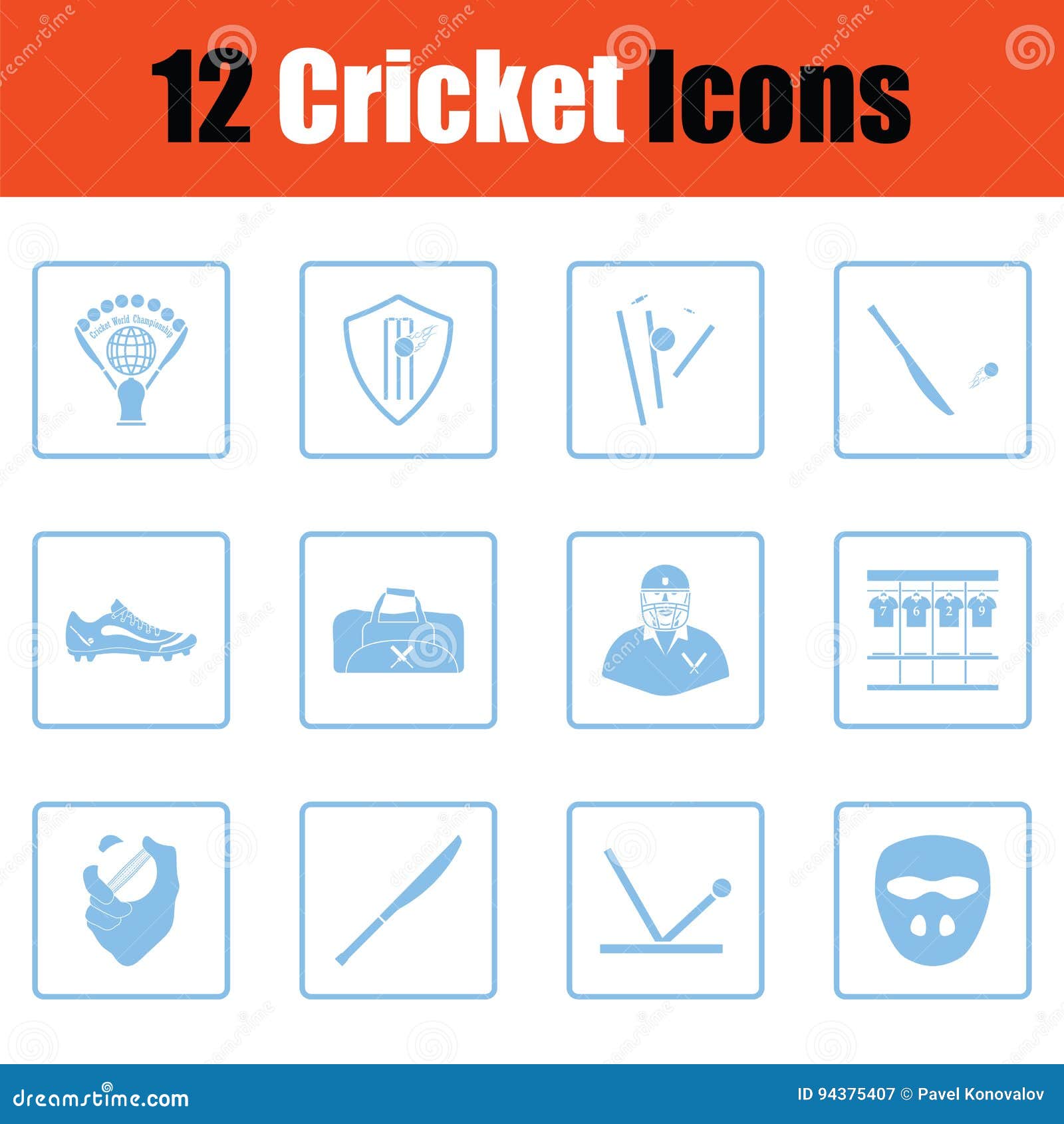 Cricket Icon Pictogram Vector Design. Stick Figure Man Cricket Player ...