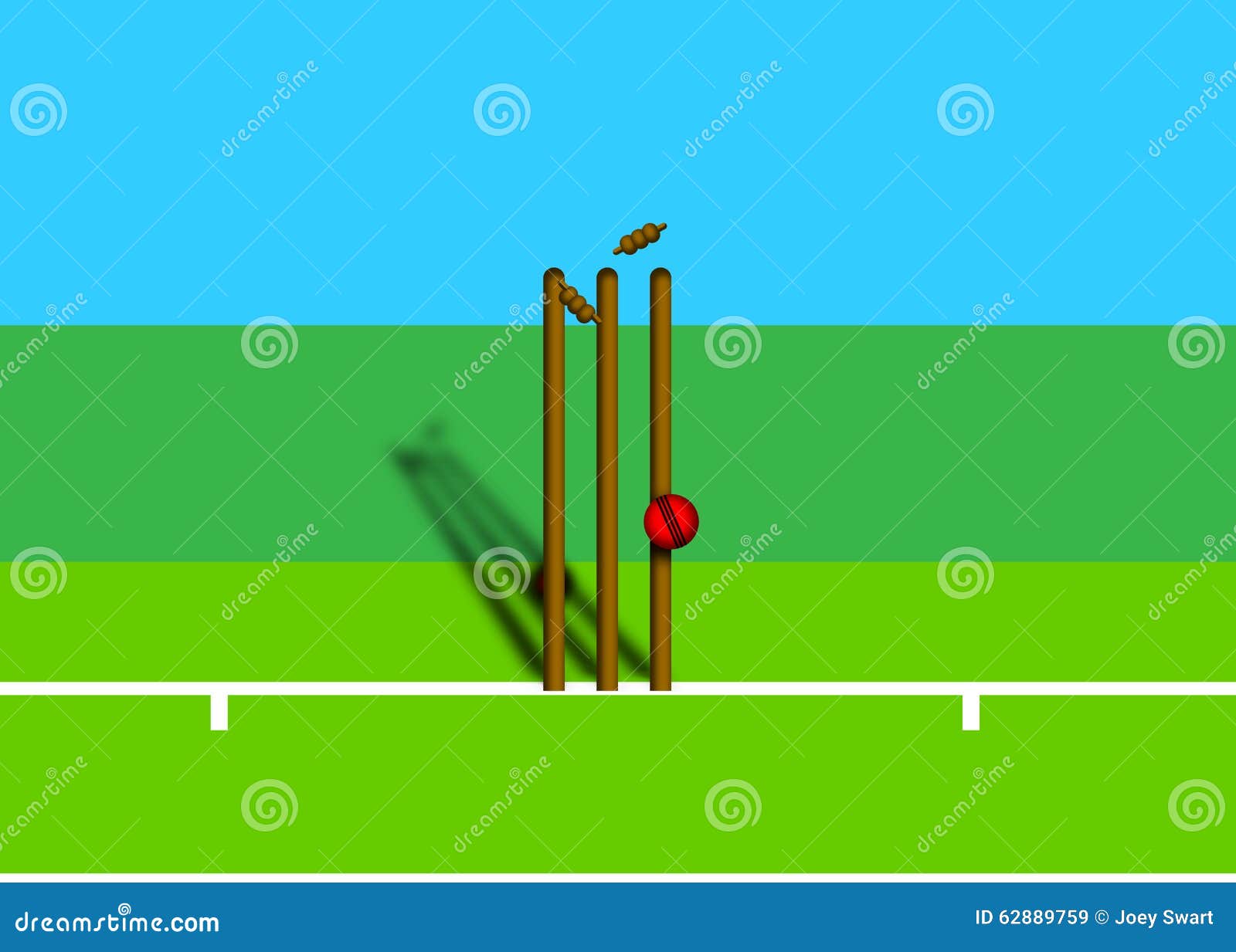 Cricket Stumps Cartoon Vector | CartoonDealer.com #11542691