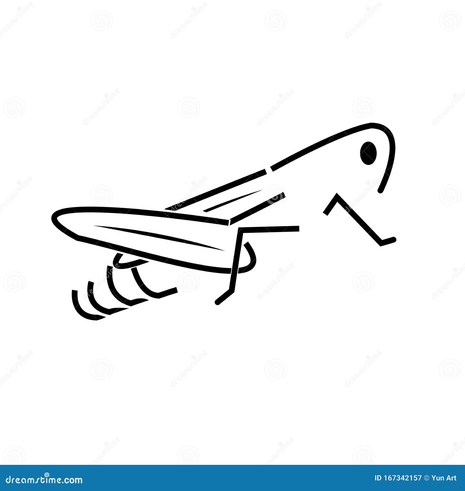 Cricket Insect Logo Vector Icon Stock Vector - Illustration of black ...