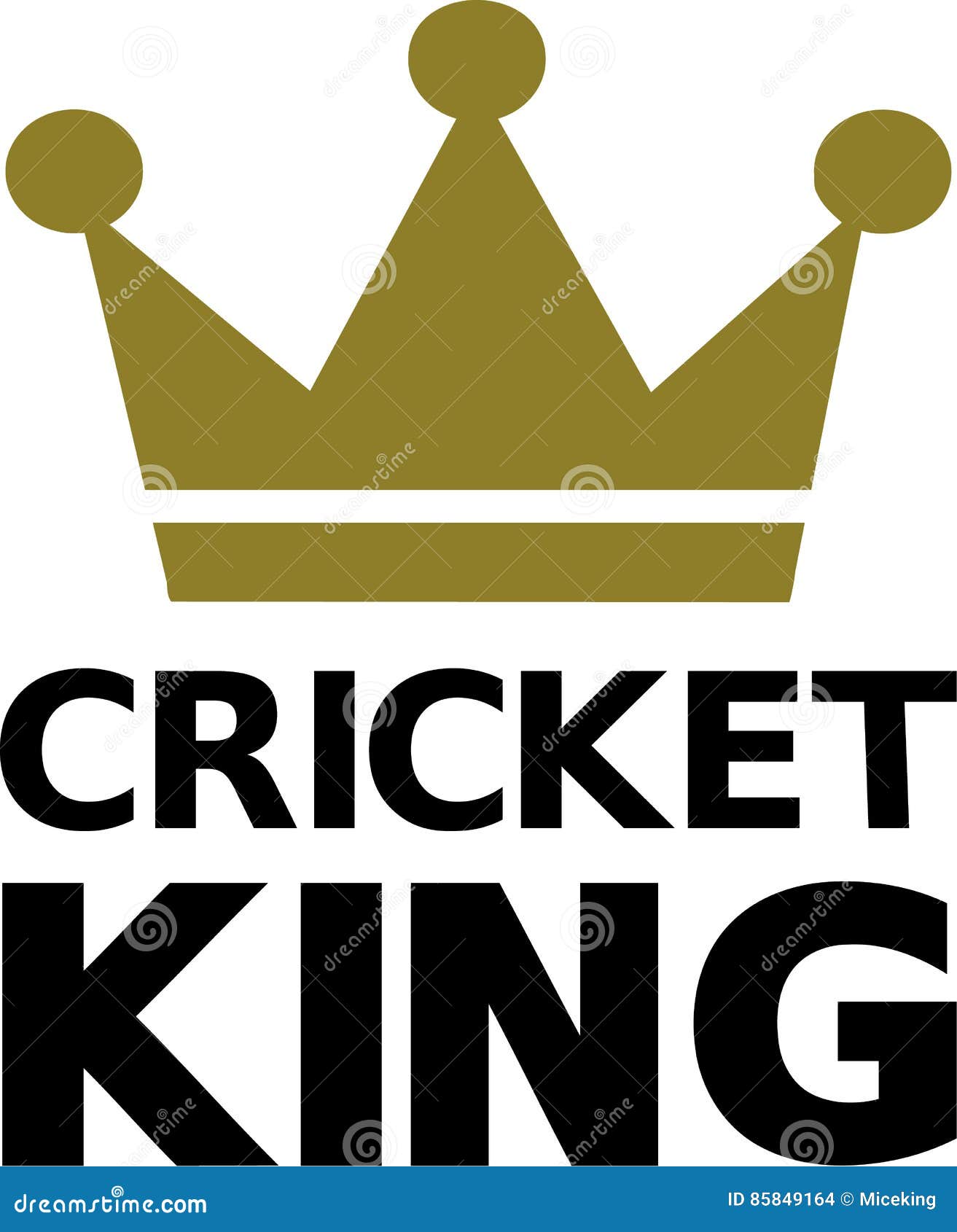 Cricket King stock vector. Illustration of competition - 85849164