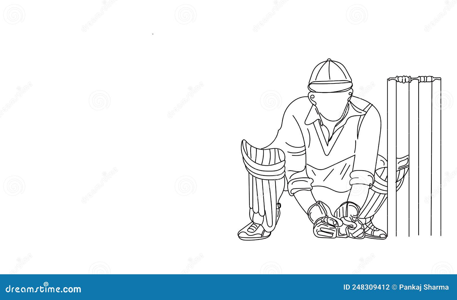 Cricket Logo, Cricket Wicket Keeper Vector, Sketch Drawing of Cricket ... Cricket Logo, Cricket Wicket Keeper Vector, Sketch Drawing of Cricket ...