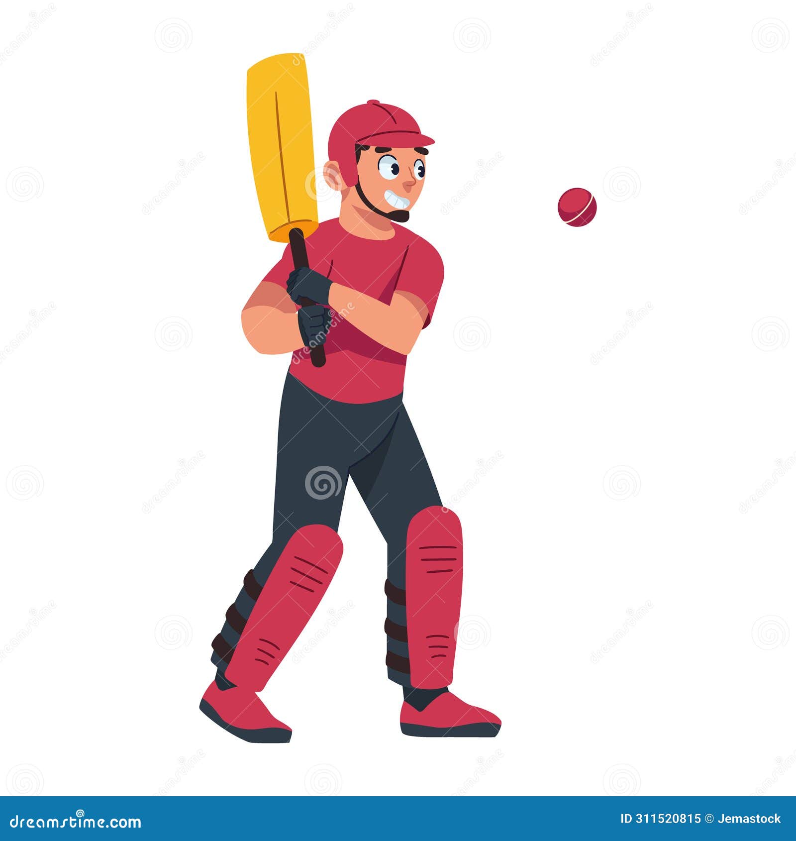 Cricket man character stock vector. Illustration of isolation - 311520815
