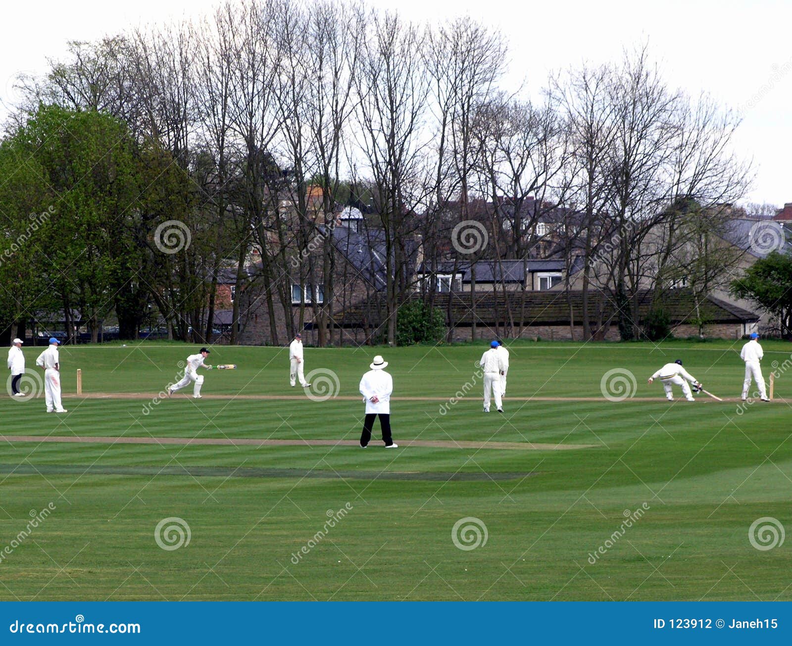 Cricket match stock photo. Image of balling, english, grass - 123912
