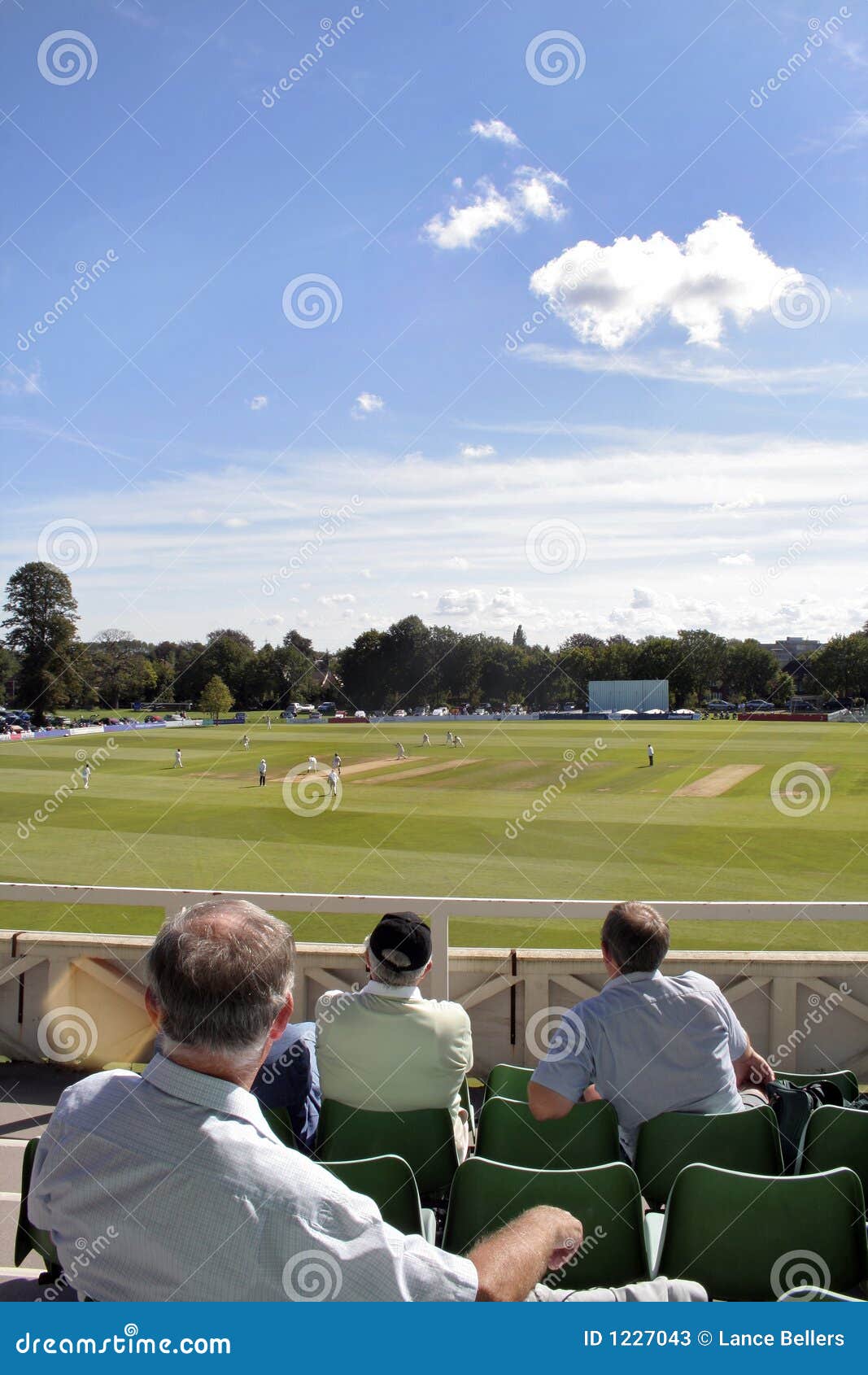Cricket Match and Spectators Stock Image - Image of fielder ...