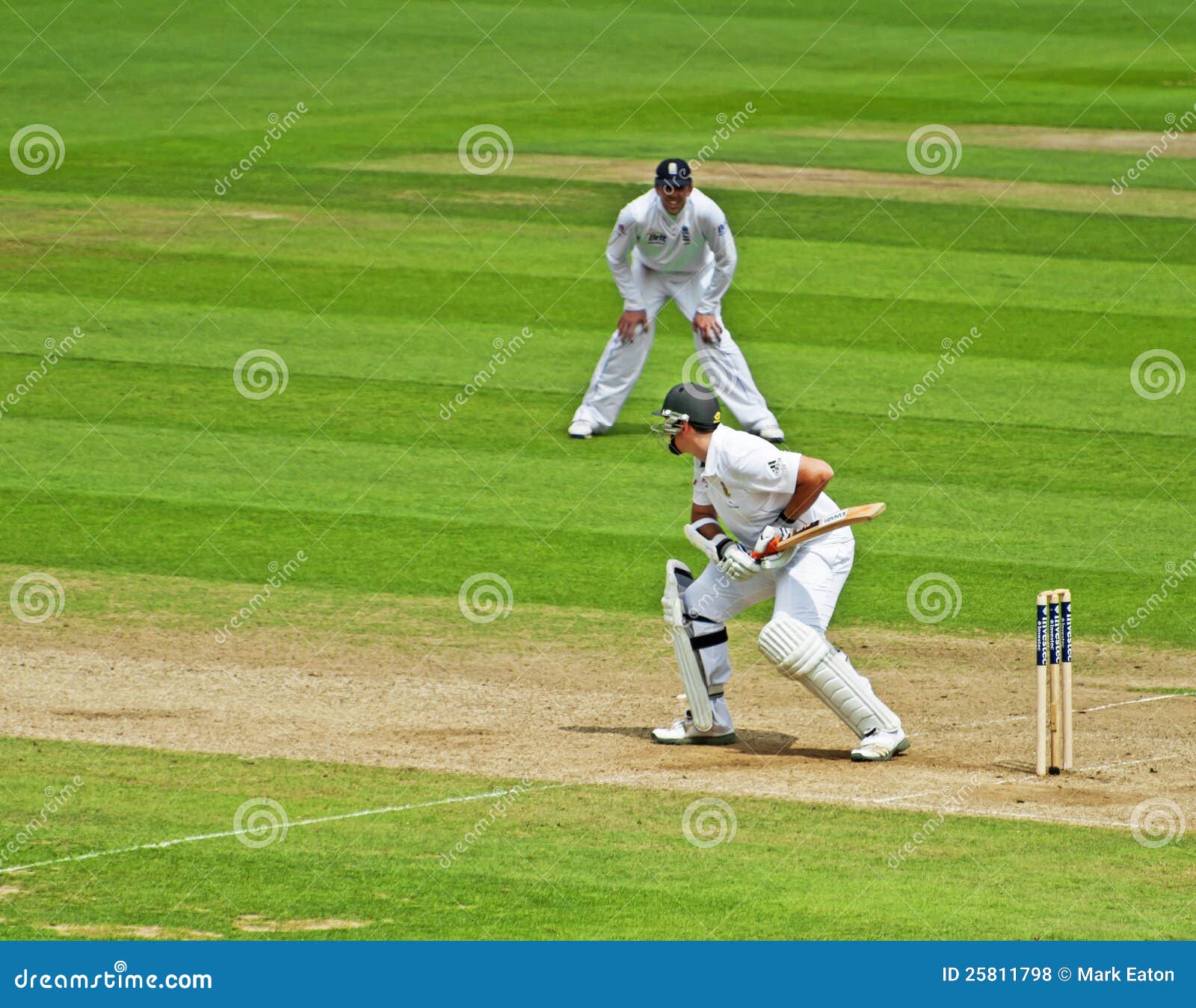 Boundary Umpire Executes Boundary Throw-in To Return The Ball To Play ...