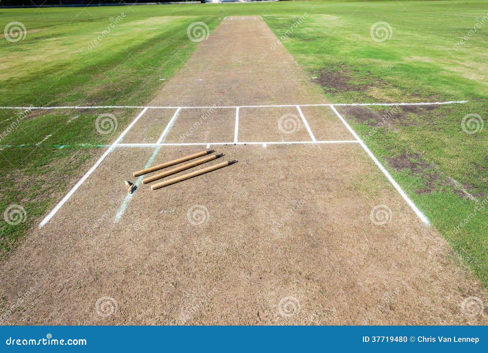 Cricket Pitch Wickets Game stock photo. Image of bails - 37719480