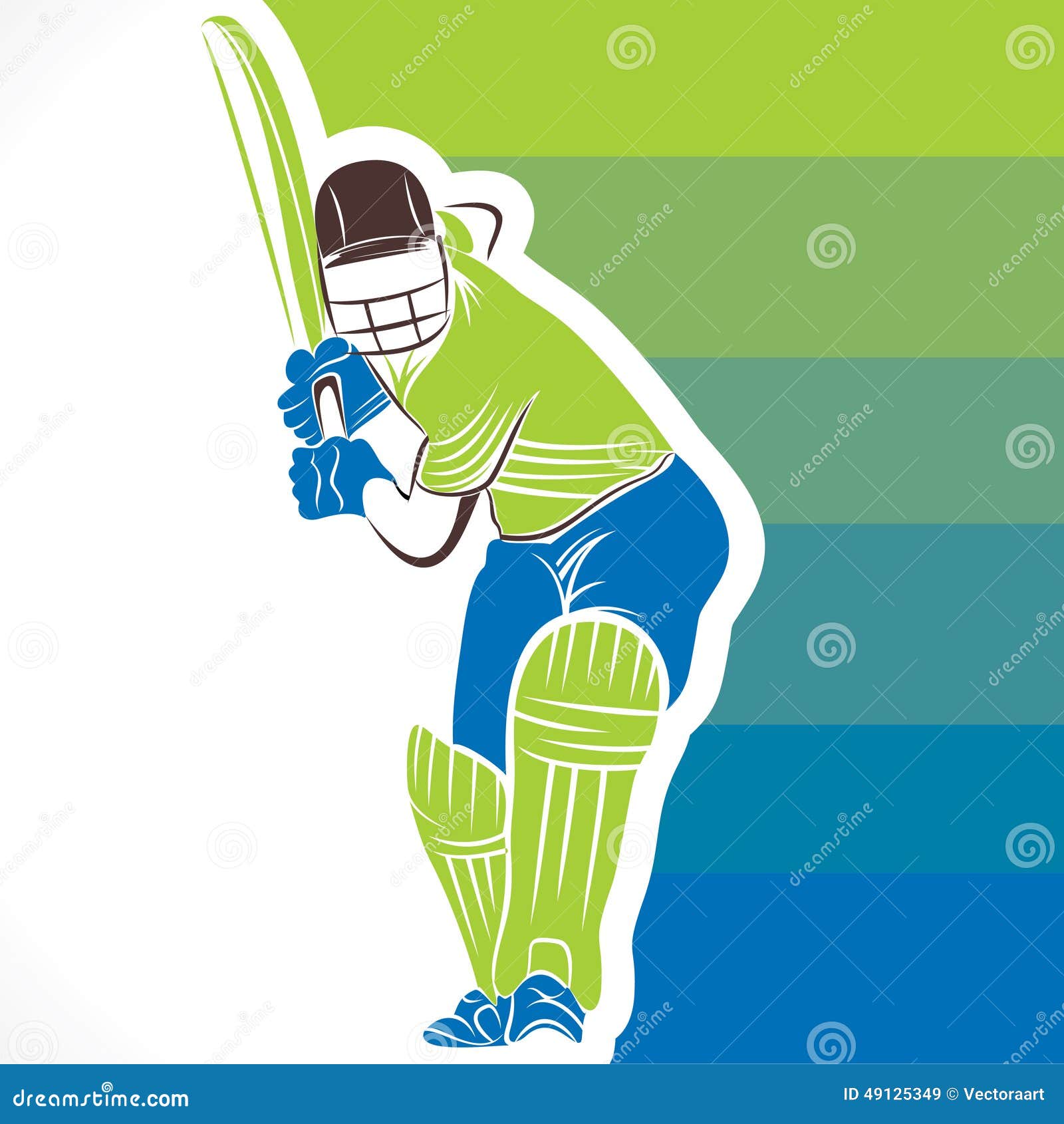 Cricket Player Banner Design Stock Vector - Illustration of strip ...