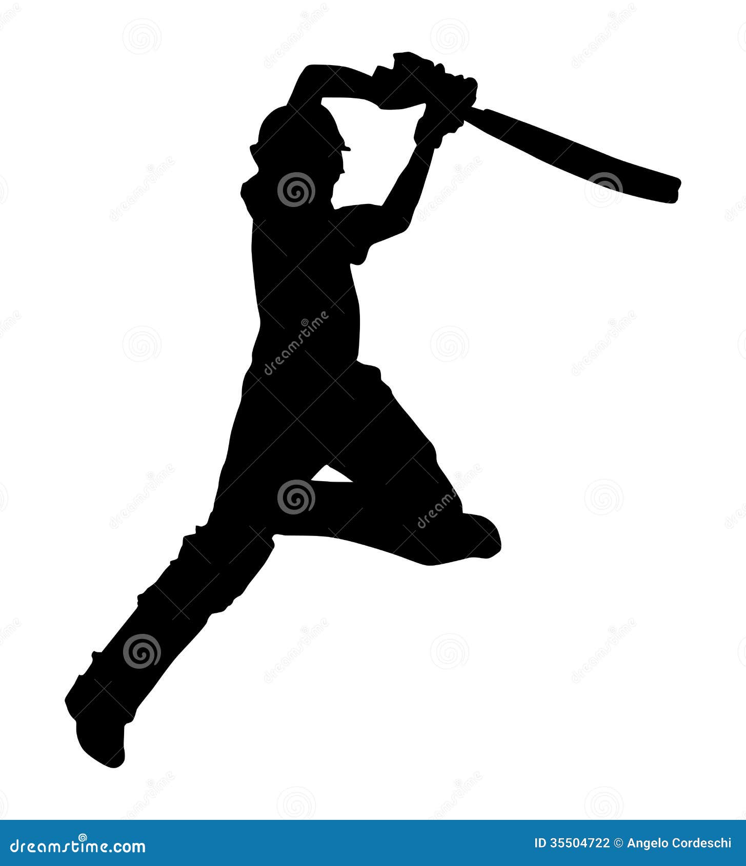 Cricket Player with Bat / Batsman Stock Illustration - Illustration of ...