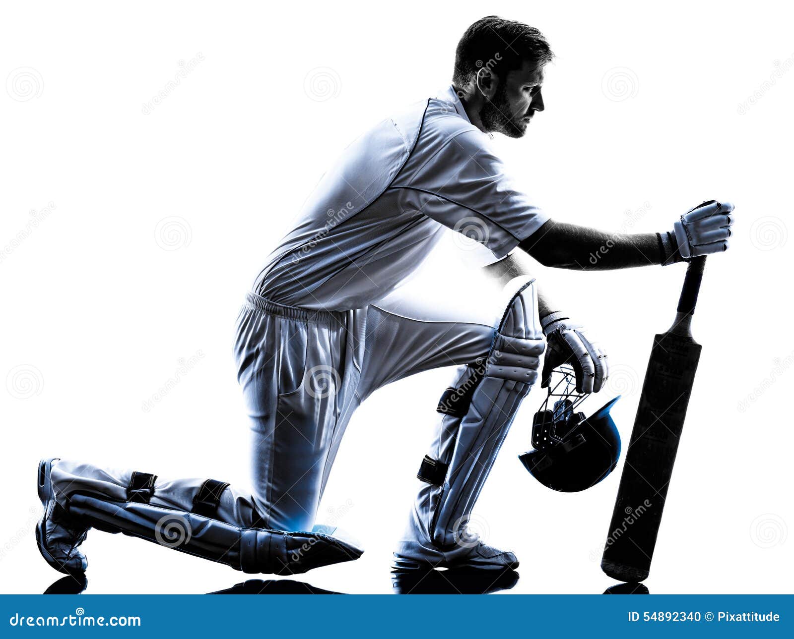 Cricket Player Batsman Silhouette Stock Photography | CartoonDealer.com ...