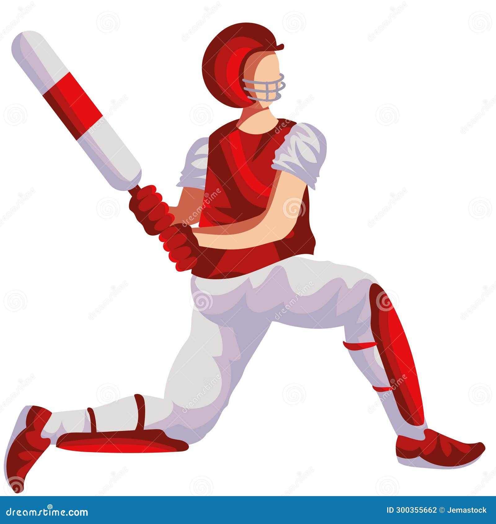 Cricket player character stock illustration. Illustration of batsman ...