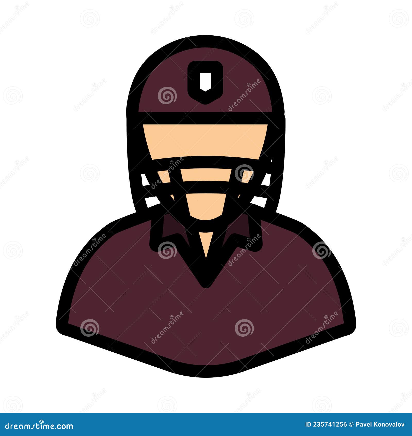 Cricket Player Icon stock vector. Illustration of sport - 235741256