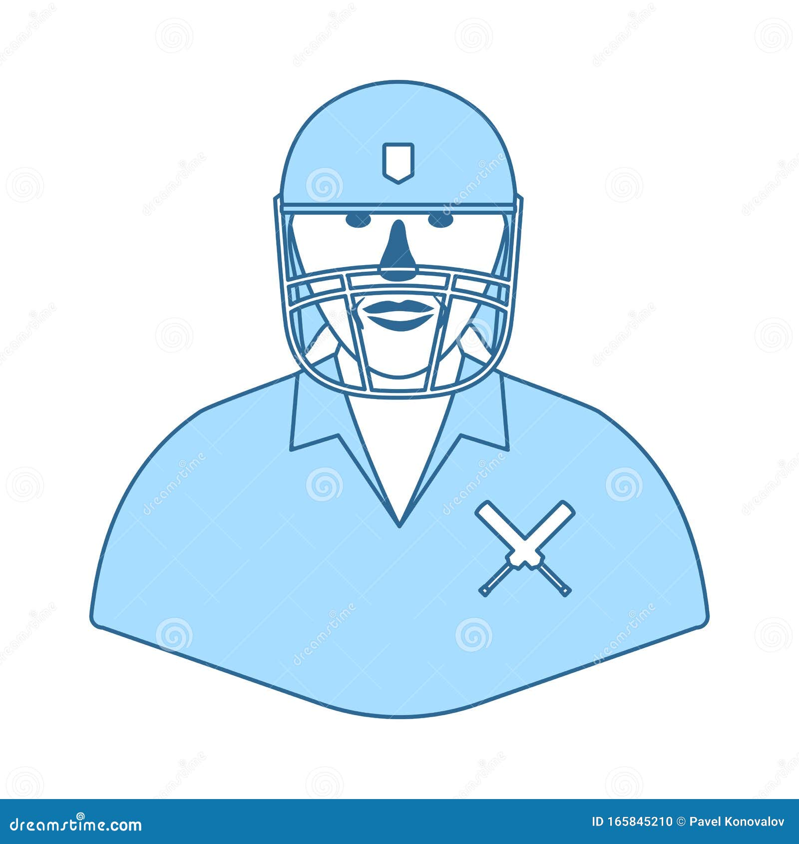 Cricket Player Icon stock vector. Illustration of match - 165845210