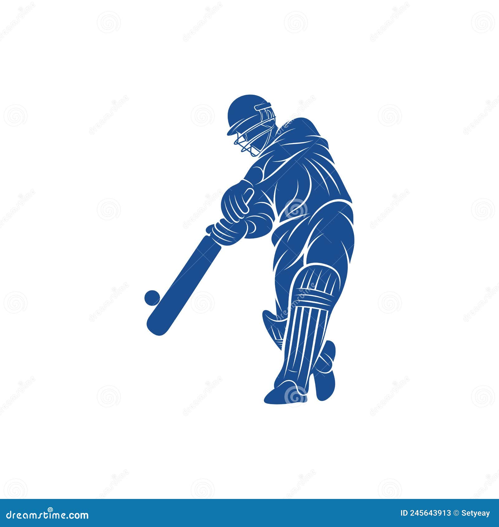 Cricket Player Logo Design Vector. Icon Symbol Stock Illustration ...
