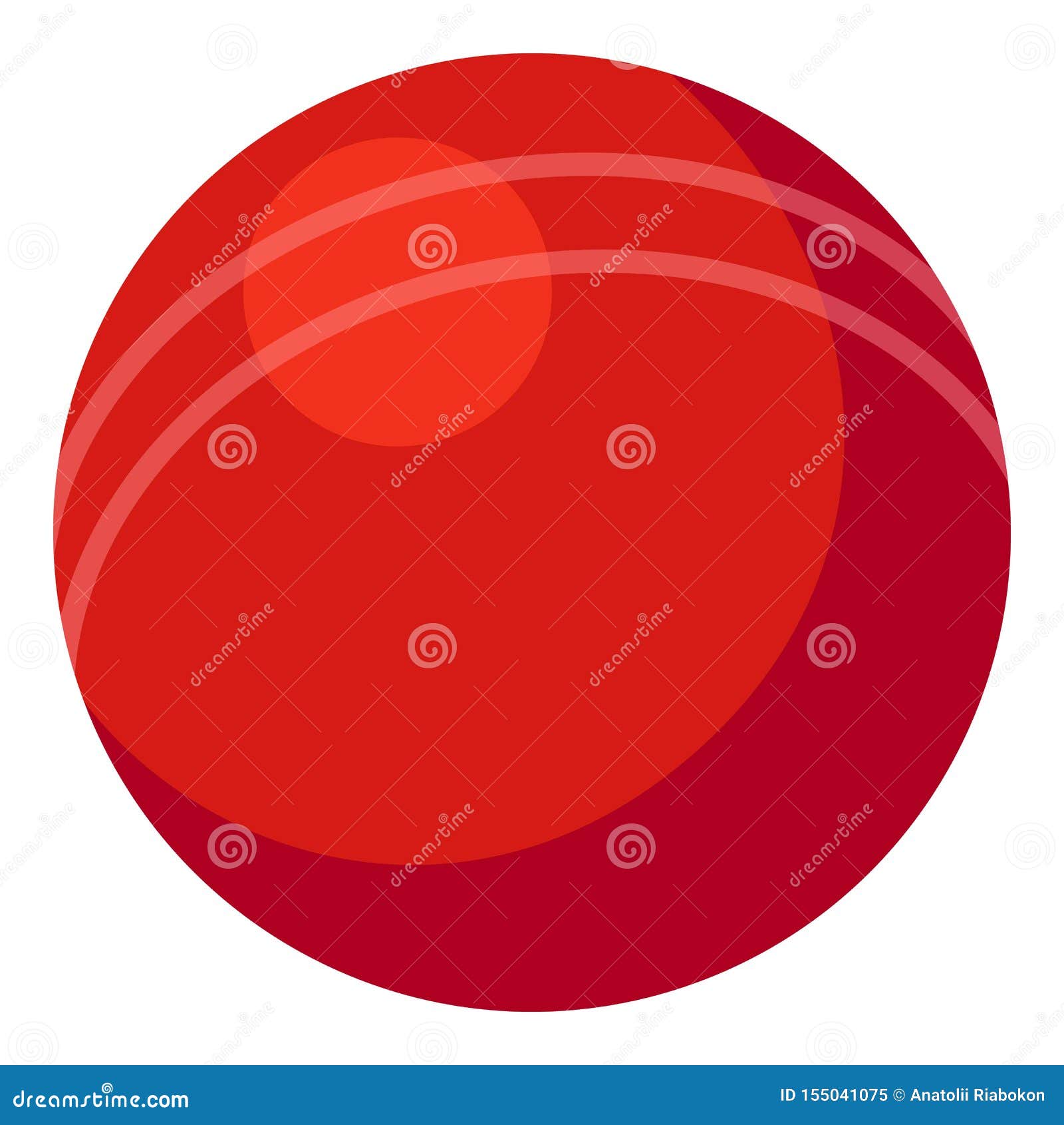 Cricket Red Ball Icon, Cartoon Style Stock Vector - Illustration of ...