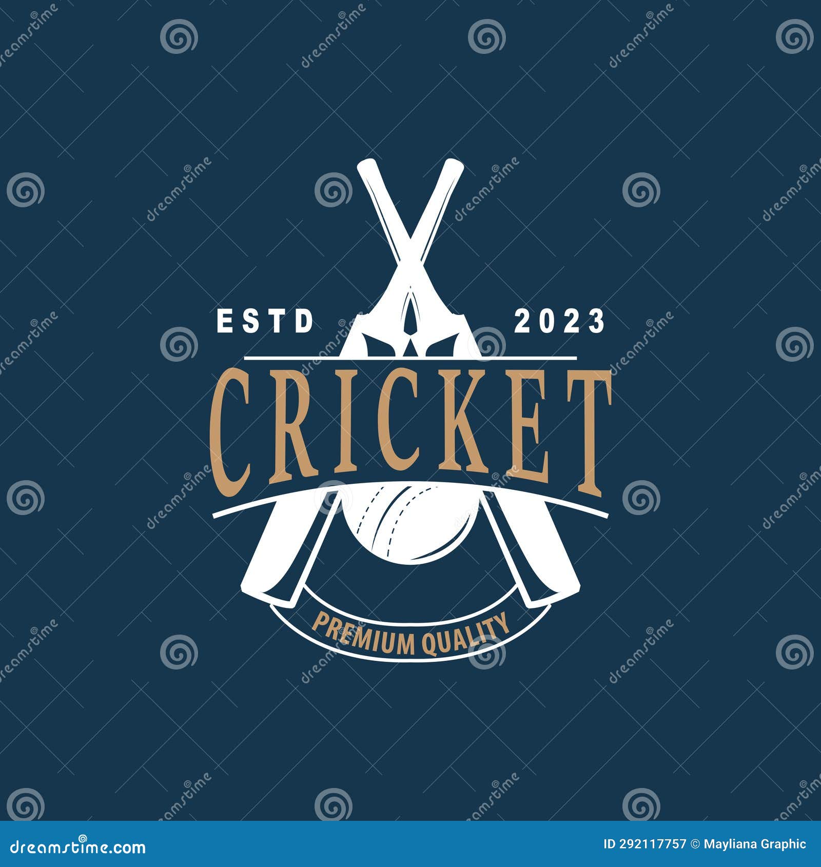 Cricket Sport Logo Design Vector Illustrator Template Stock Vector ...