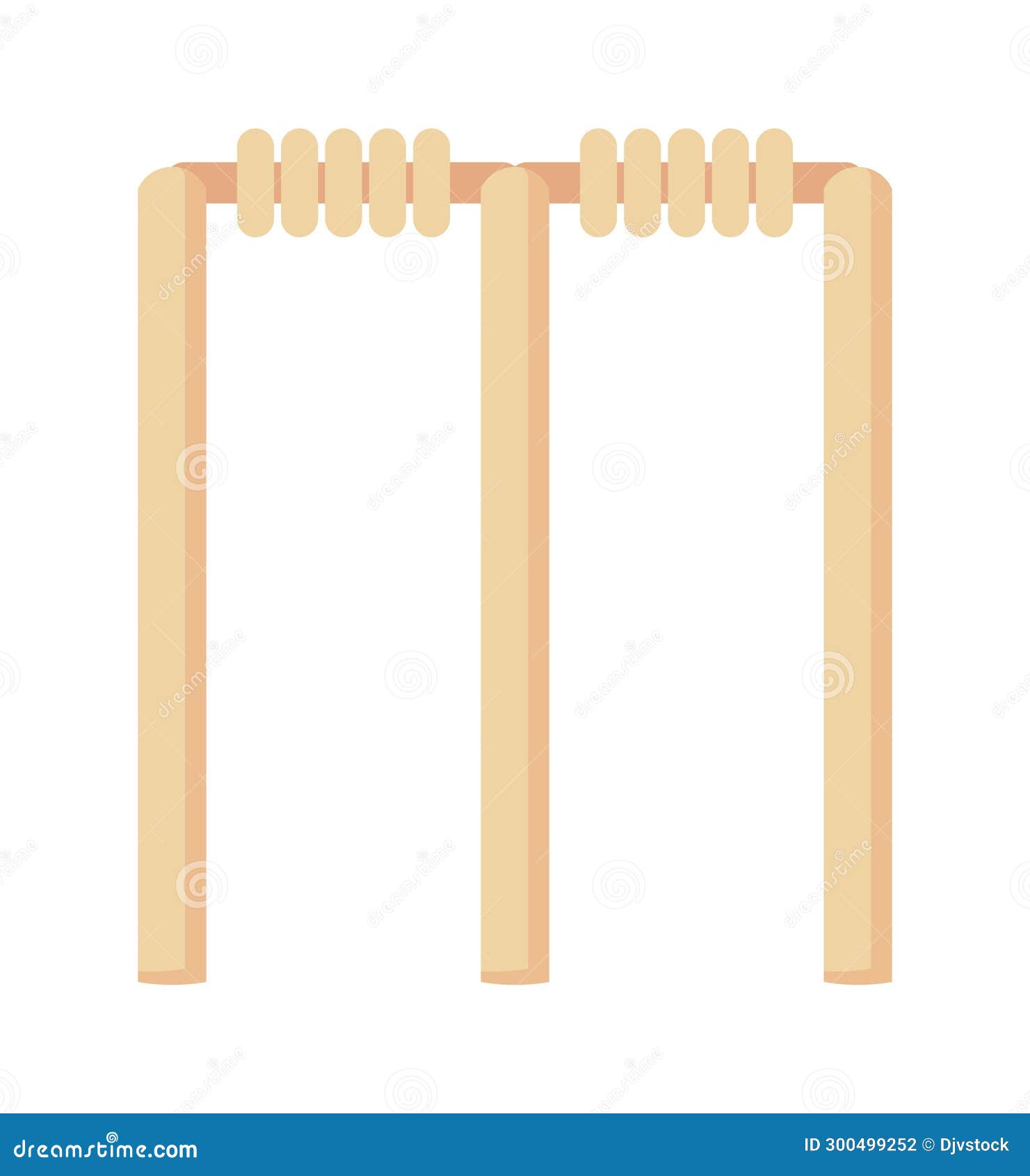 Cricket Stumps Illustration Stock Illustration - Illustration of bails ...
