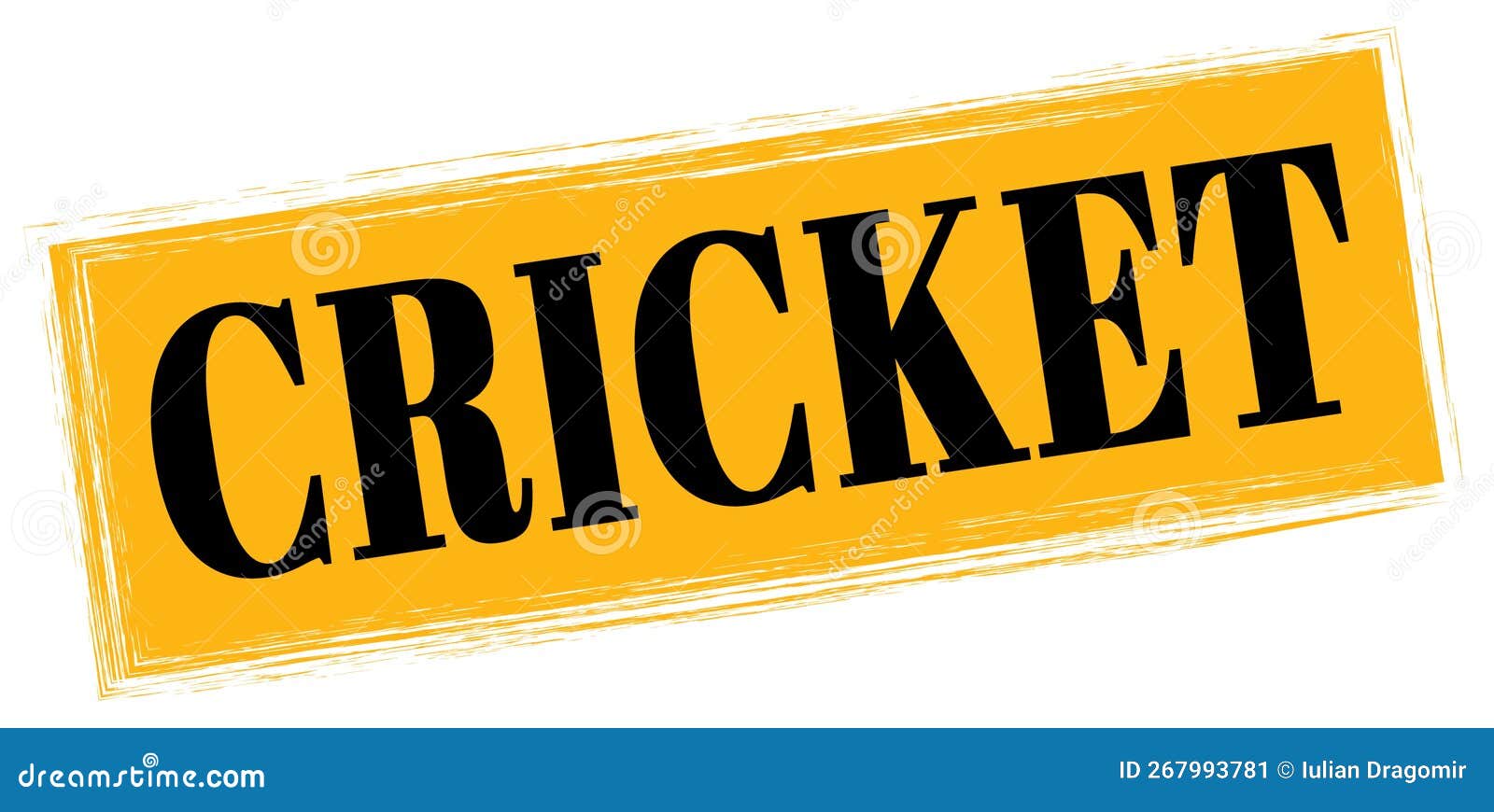 CRICKET Text Written on Orange-black Stamp Sign Stock Illustration ...