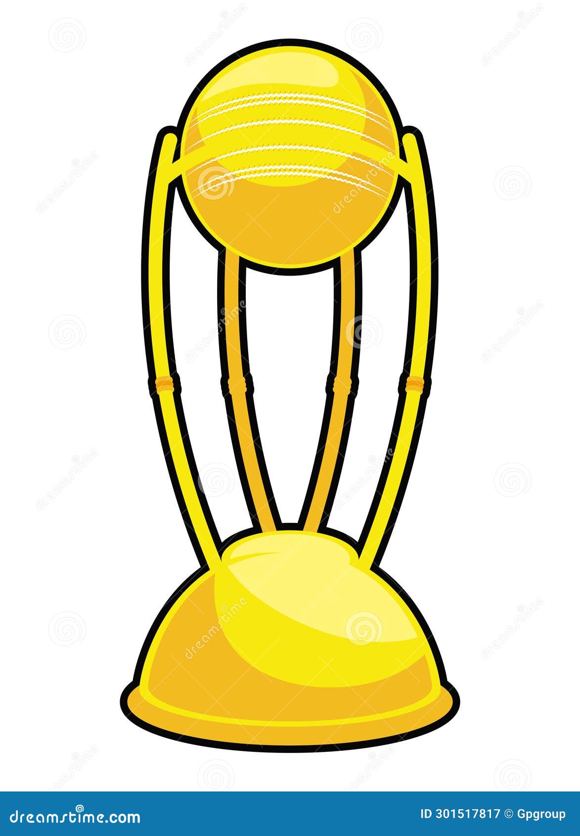 Cricket trophy design stock vector. Illustration of batsman - 301517817