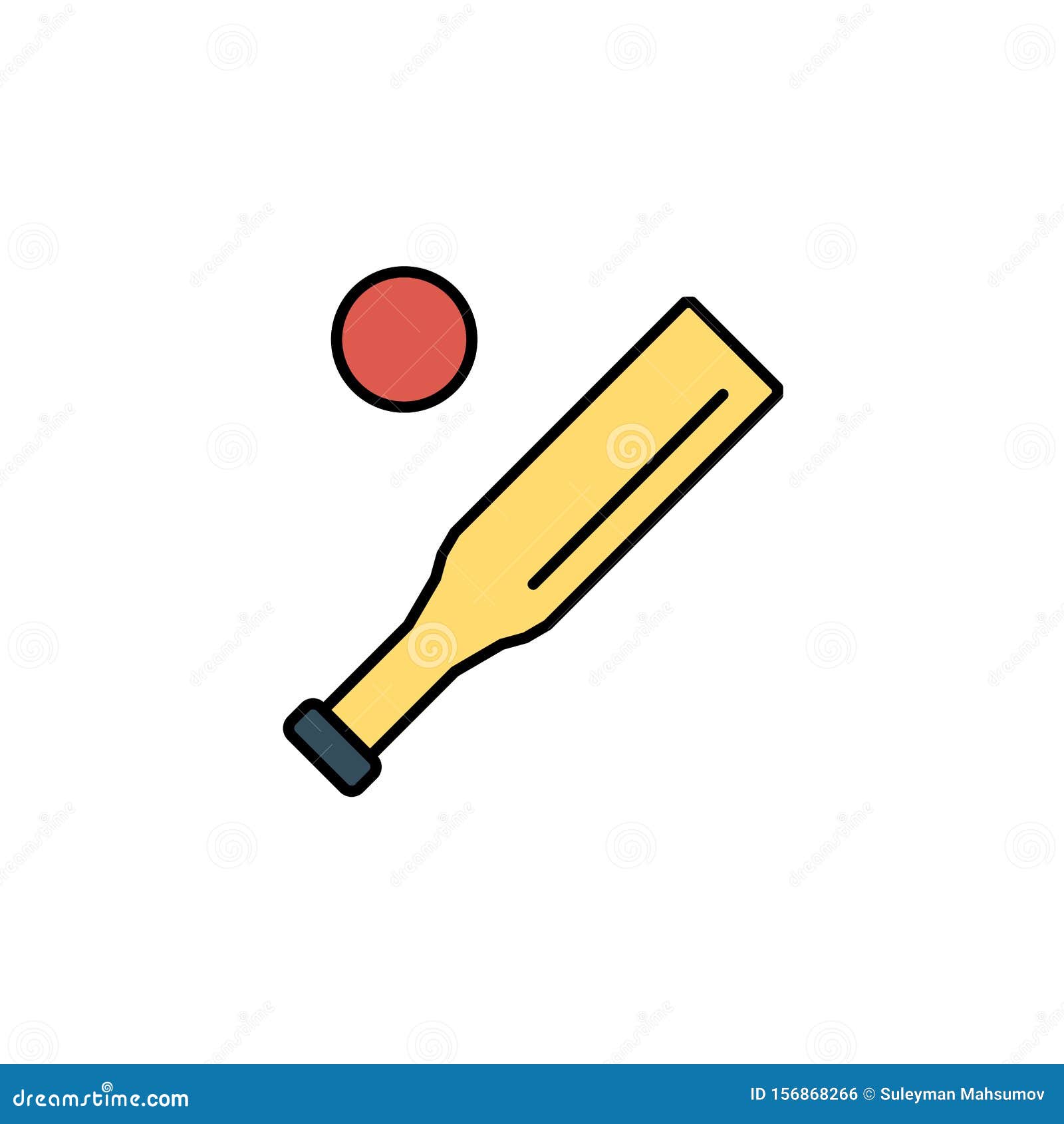 Cricket Vector Icon Sign Symbol Stock Illustration - Illustration of ...