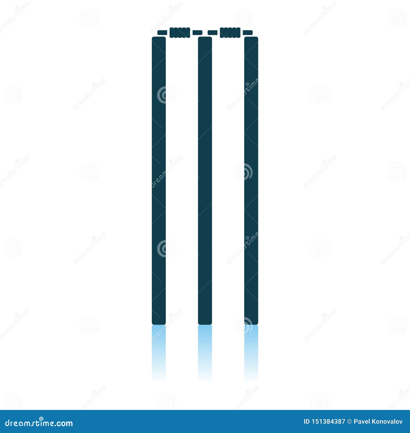 Cricket Wicket Icon stock vector. Illustration of sport - 151384387