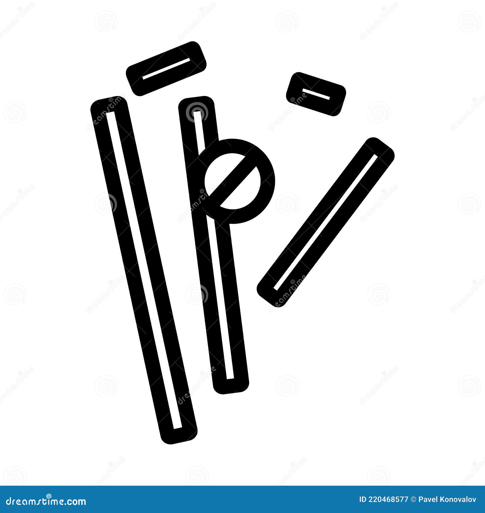 Cricket Wicket Icon stock vector. Illustration of animation - 220468577