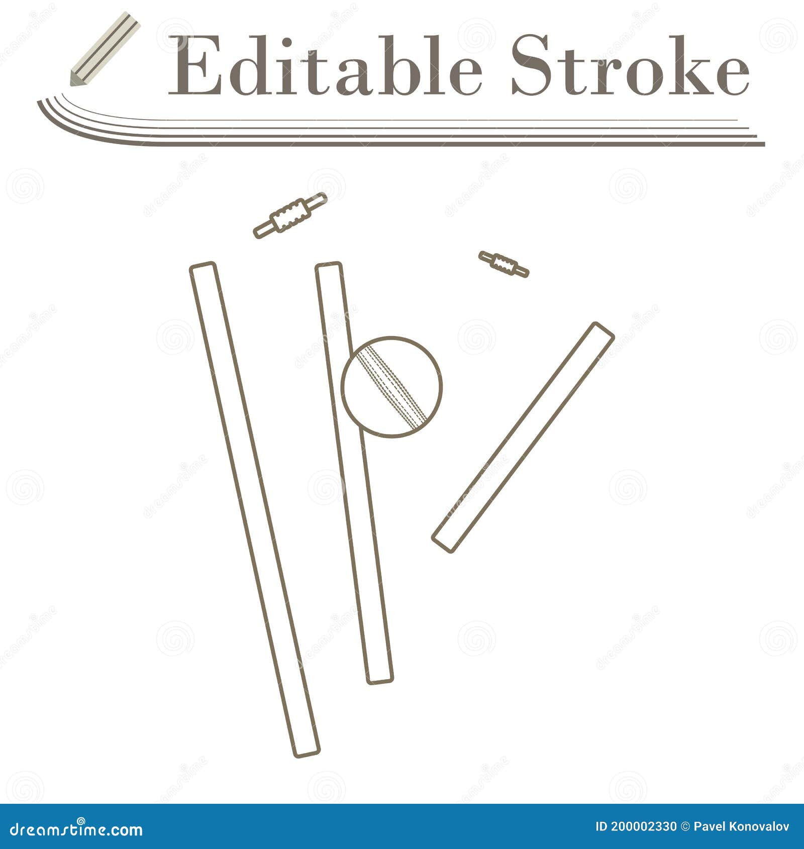 Cricket Wicket And Ball Drop Shape Concept Logo. Vector Illustration ...