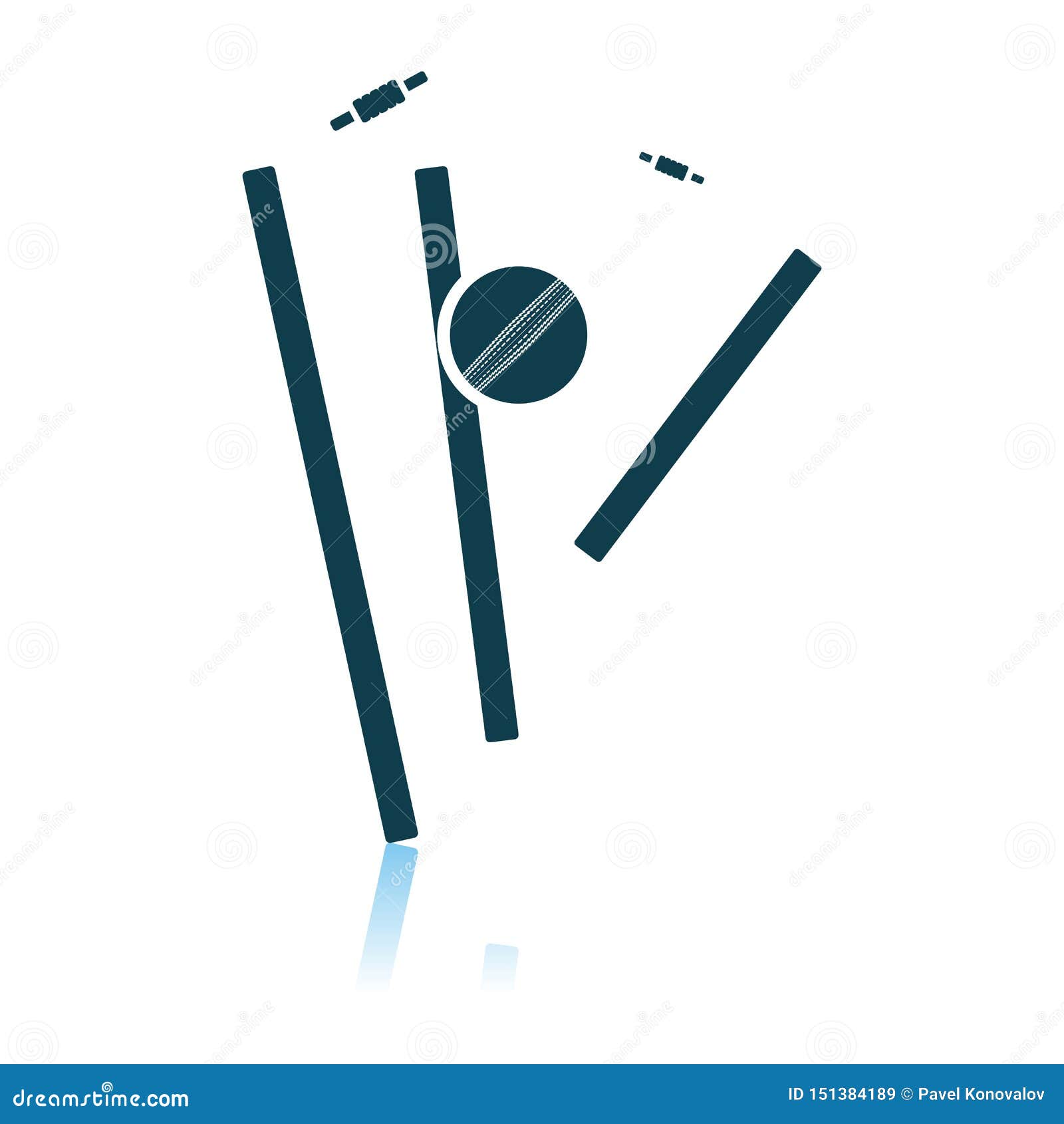 Cricket Wicket Icon stock vector. Illustration of cricket - 151384189