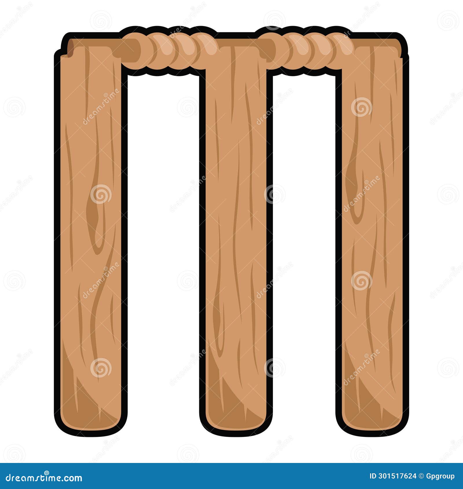 Cricket Wicket And Ball Drop Shape Concept Logo. Vector Illustration ...