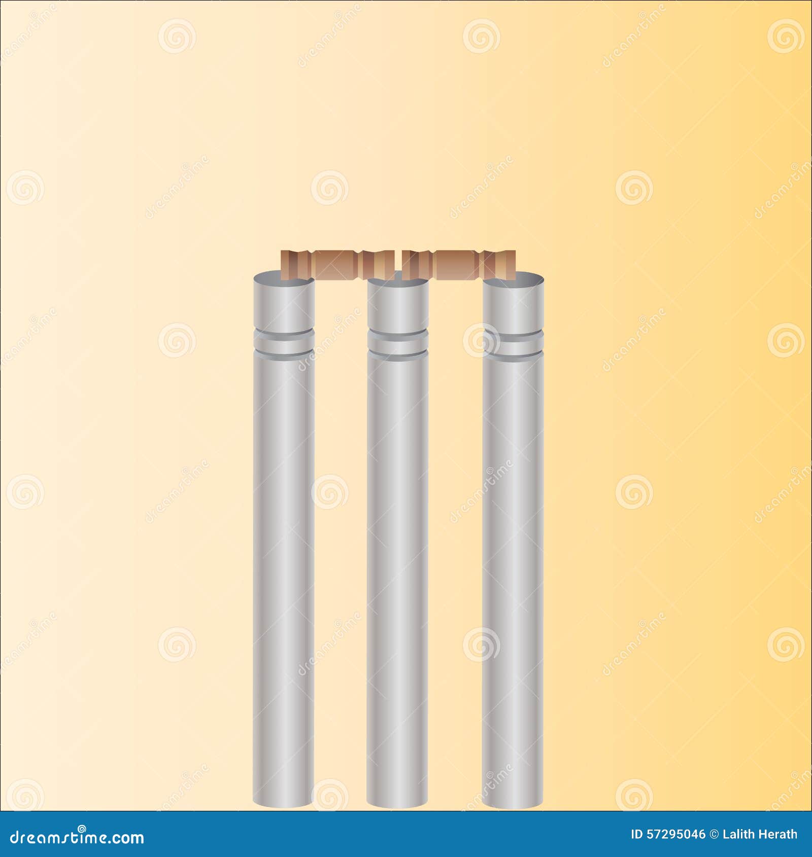 Cricket Wicket And Ball Drop Shape Concept Logo. Vector Illustration ...