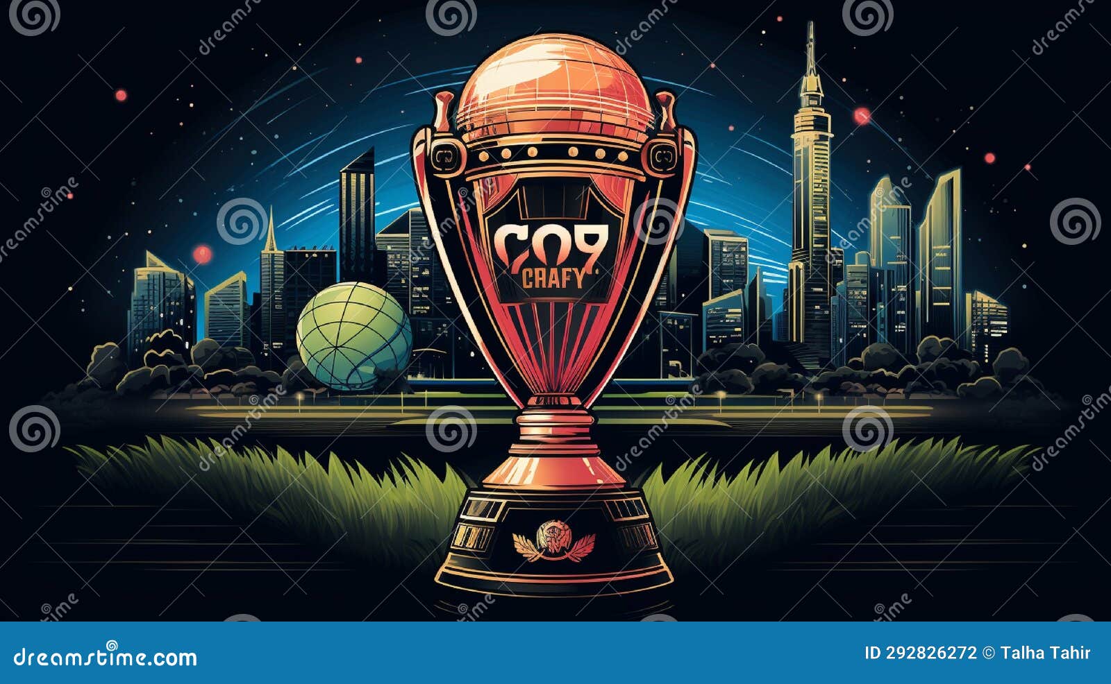 Cricket World Cup Flayer Design Stock Illustration - Illustration of ...