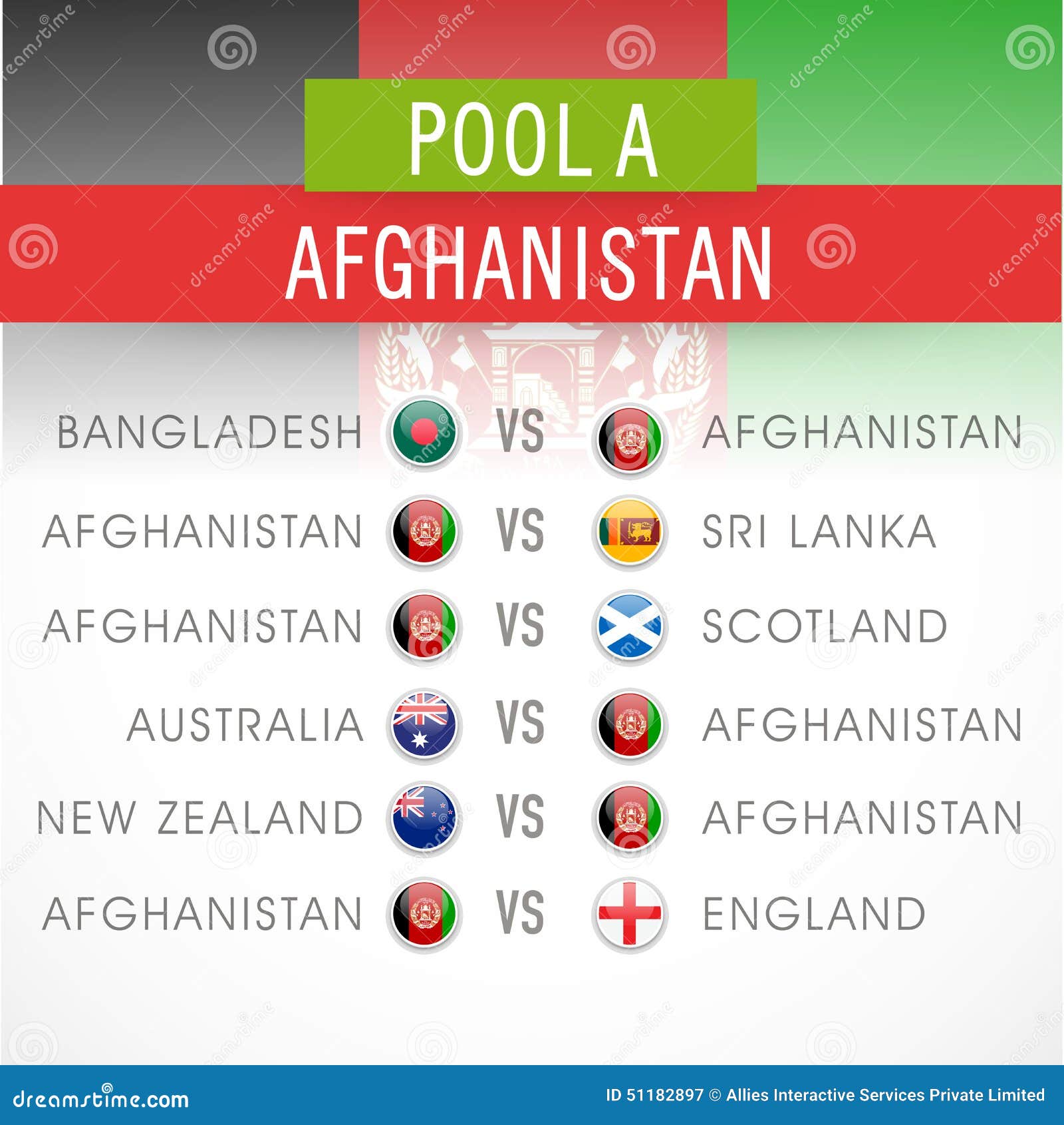 Cricket World Cup 2015 Time Table. Stock Illustration - Illustration of ...
