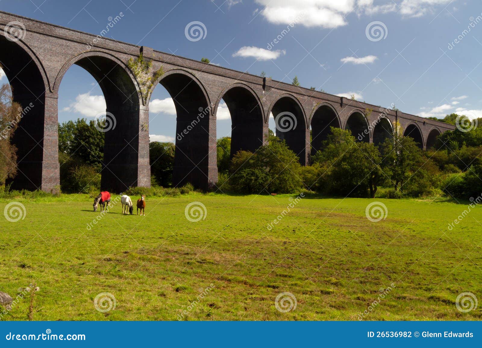 Crigglestone viaduct stock photo. Image of horses, arches - 26536982