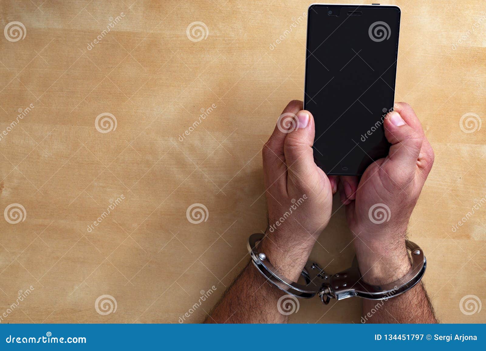 Crime Concept in the Network Using a Smartphone Stock Image - Image of ...