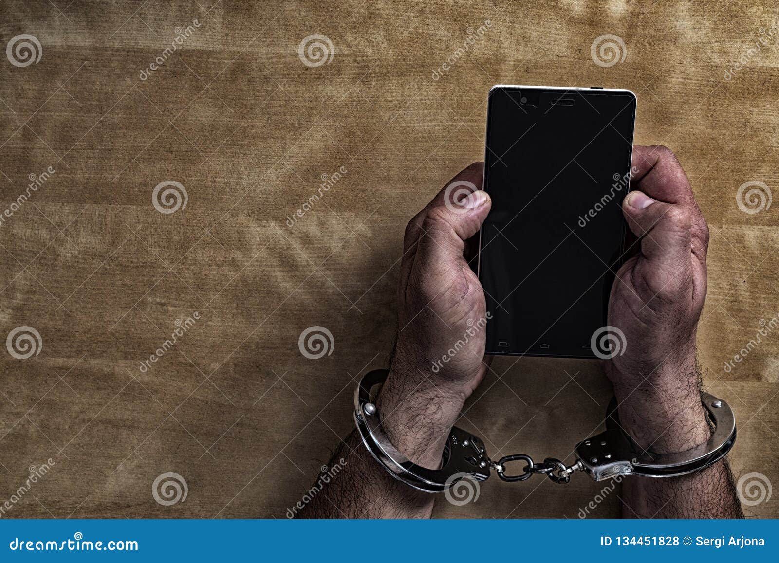 Crime Concept in the Network Using a Smartphone Stock Photo - Image of ...