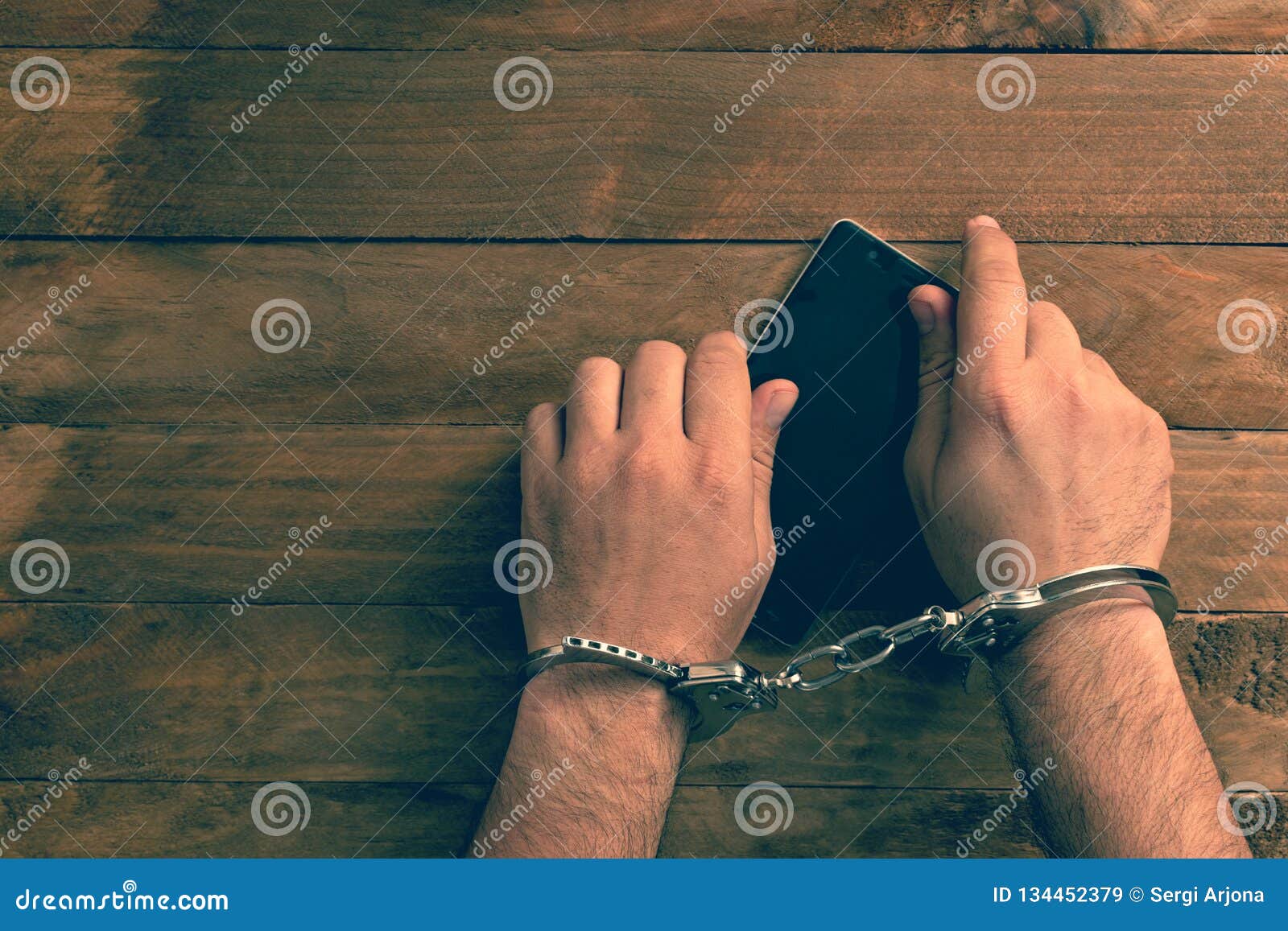 Crime Concept in the Network Using a Smartphone Stock Image - Image of ...