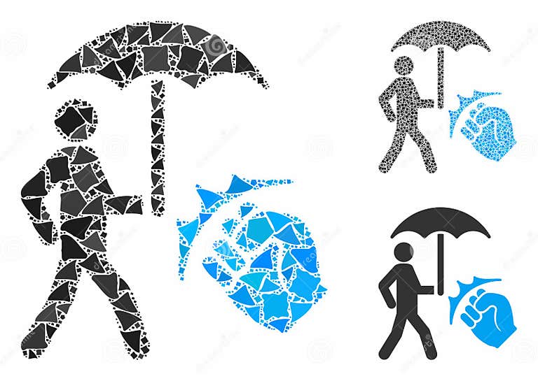 Crime Coverage Composition Icon of Trembly Elements Stock Illustration ...