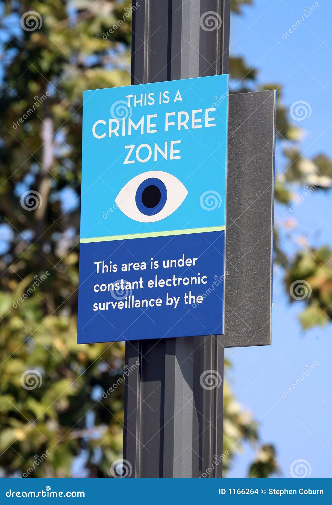 Crime Free Zone stock photo. Image of crime, enforcement - 1166264