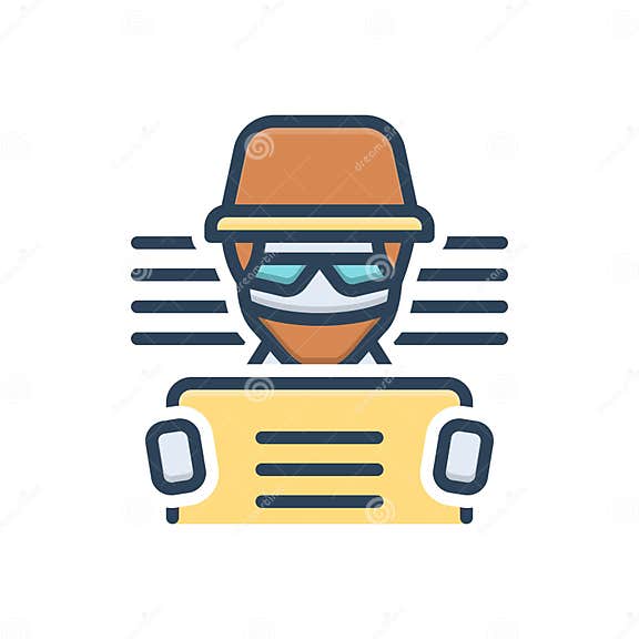Color Illustration Icon for Crime, Delinquency and Repeater Stock ...
